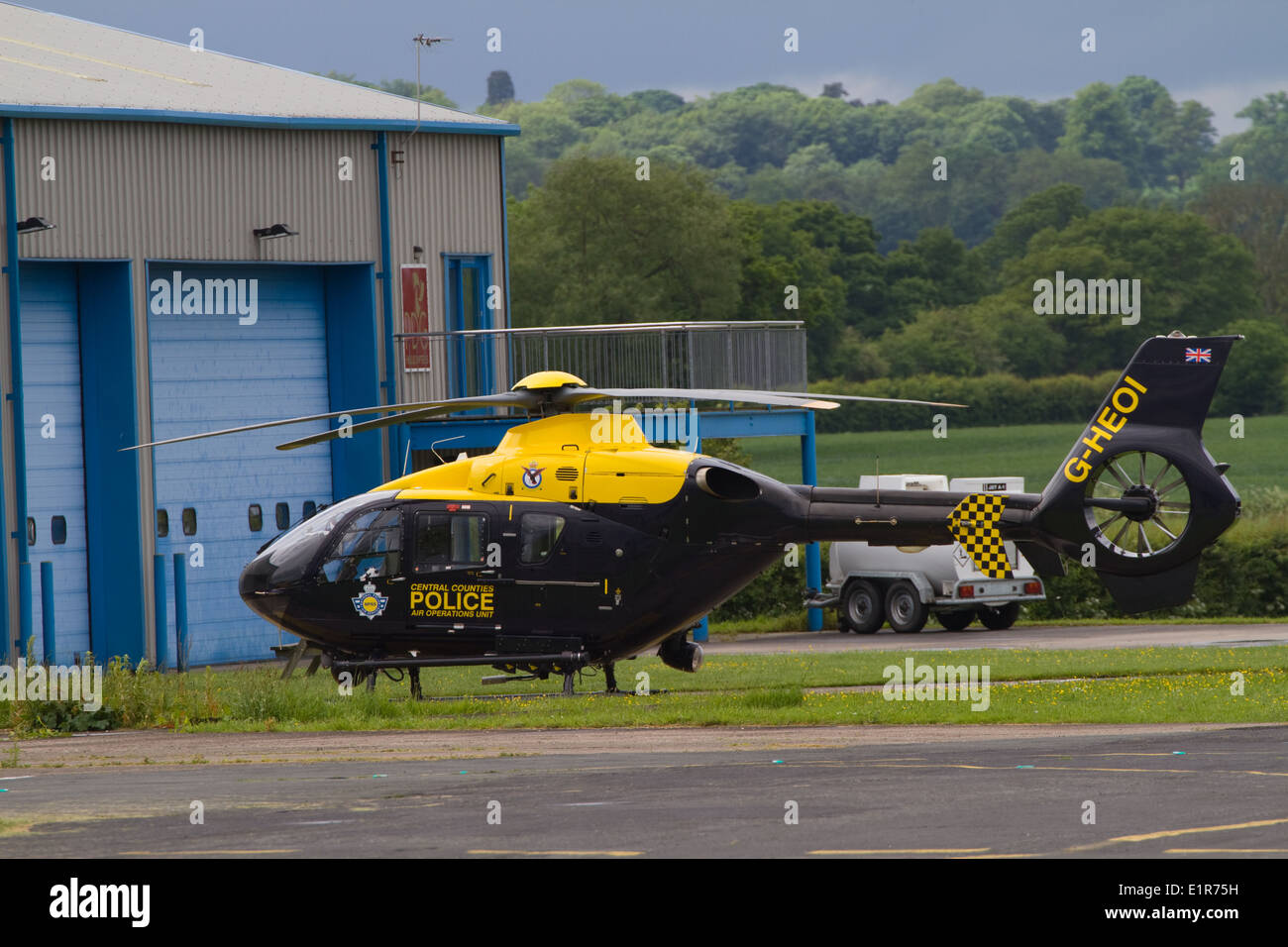 Police helicopter Wolverhampton airport. UK Stock Photo - Alamy