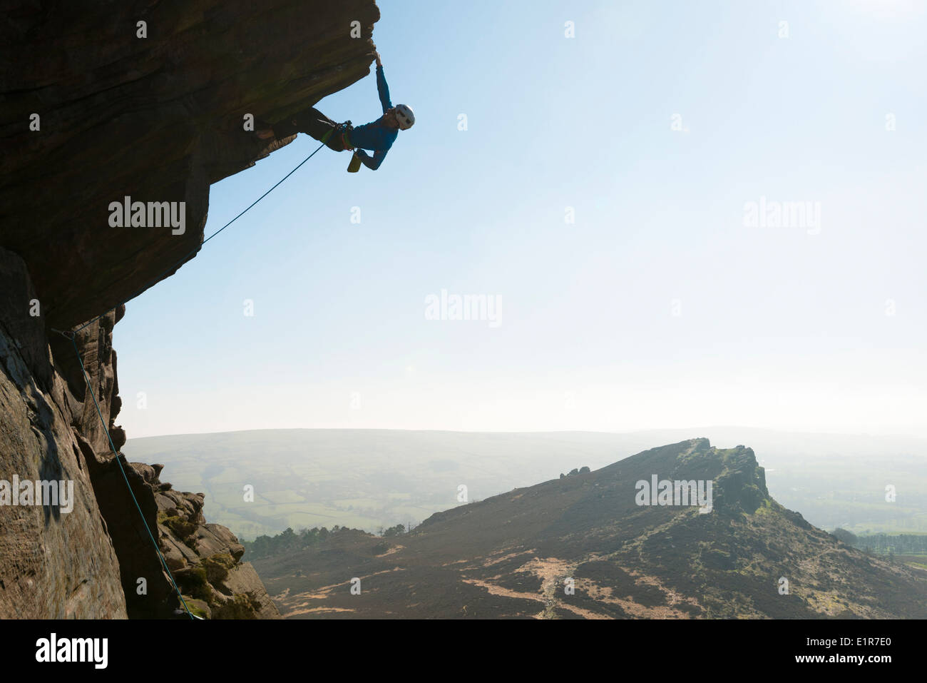 Rock Climbing at The Roaches, Peak District Stock Photo - Alamy