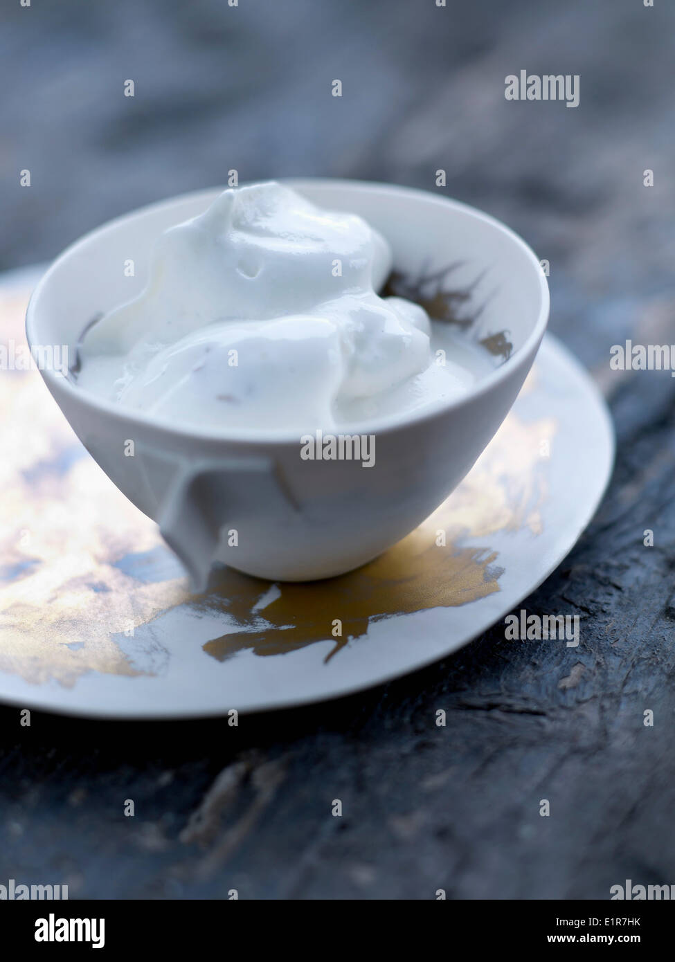 Cup of cream Stock Photo - Alamy