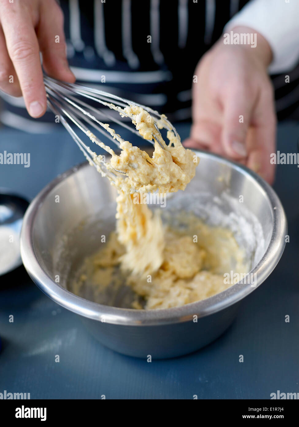Mixing the pancake batter Stock Photo - Alamy