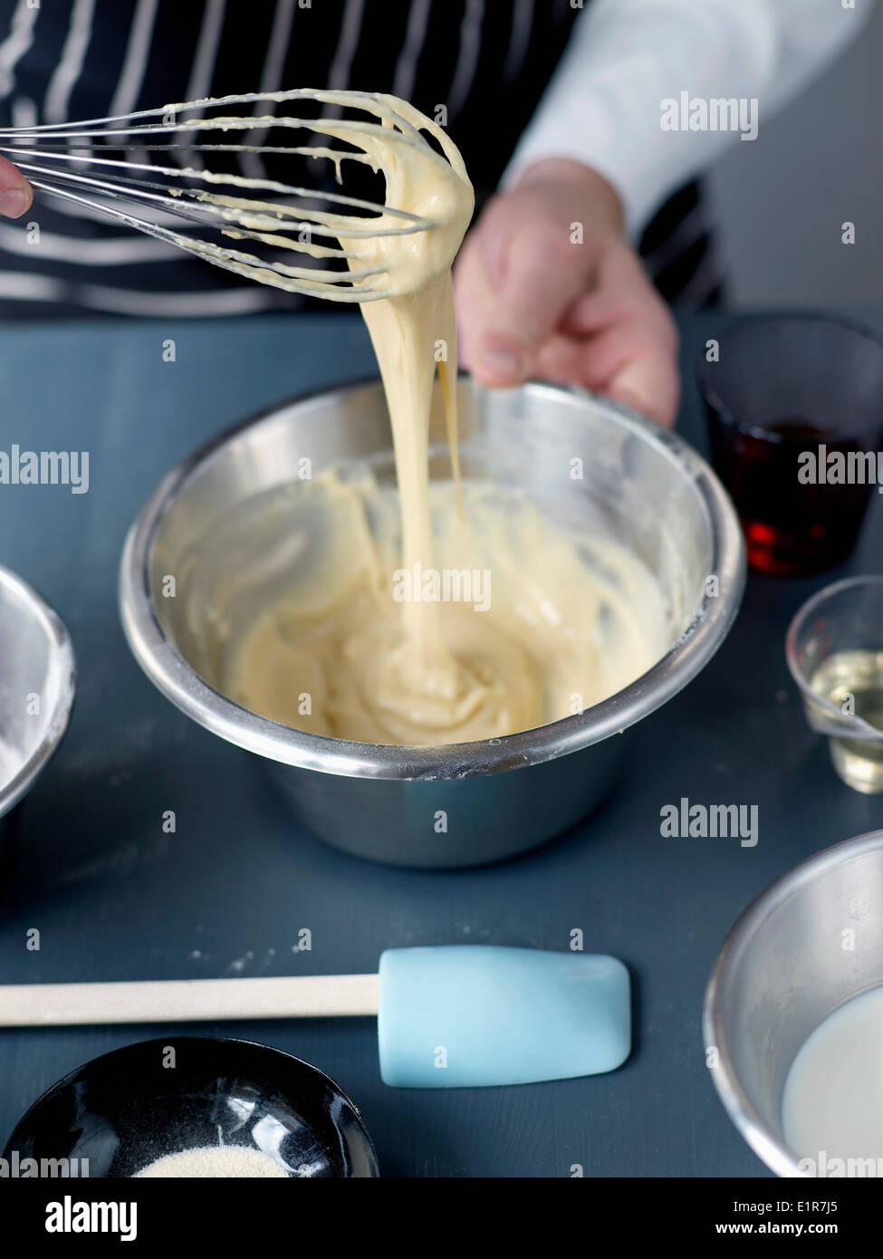 Preparing the pancake batter Stock Photo - Alamy