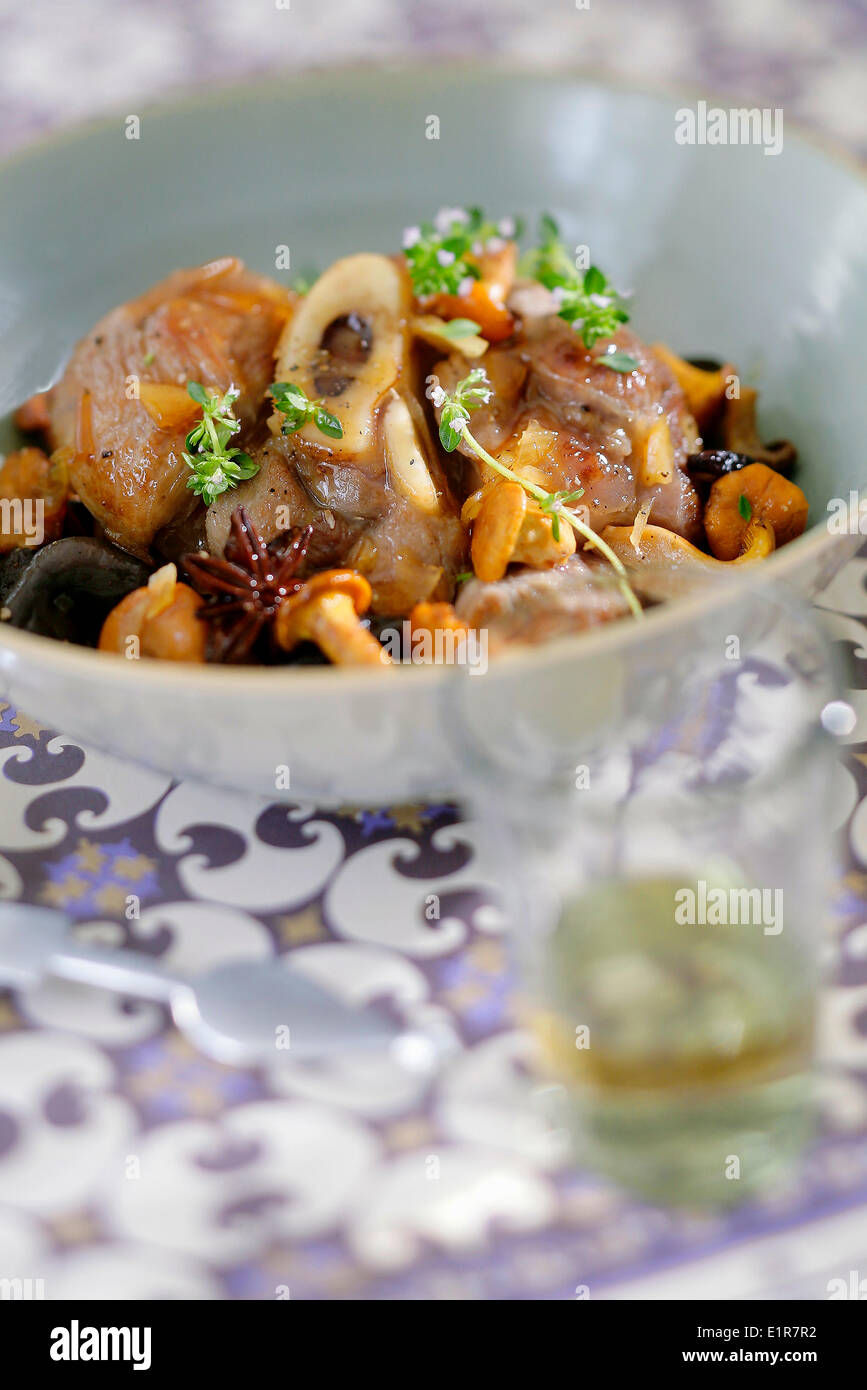 Moroccan autumn vegetable and mushroom Tajine Stock Photo - Alamy