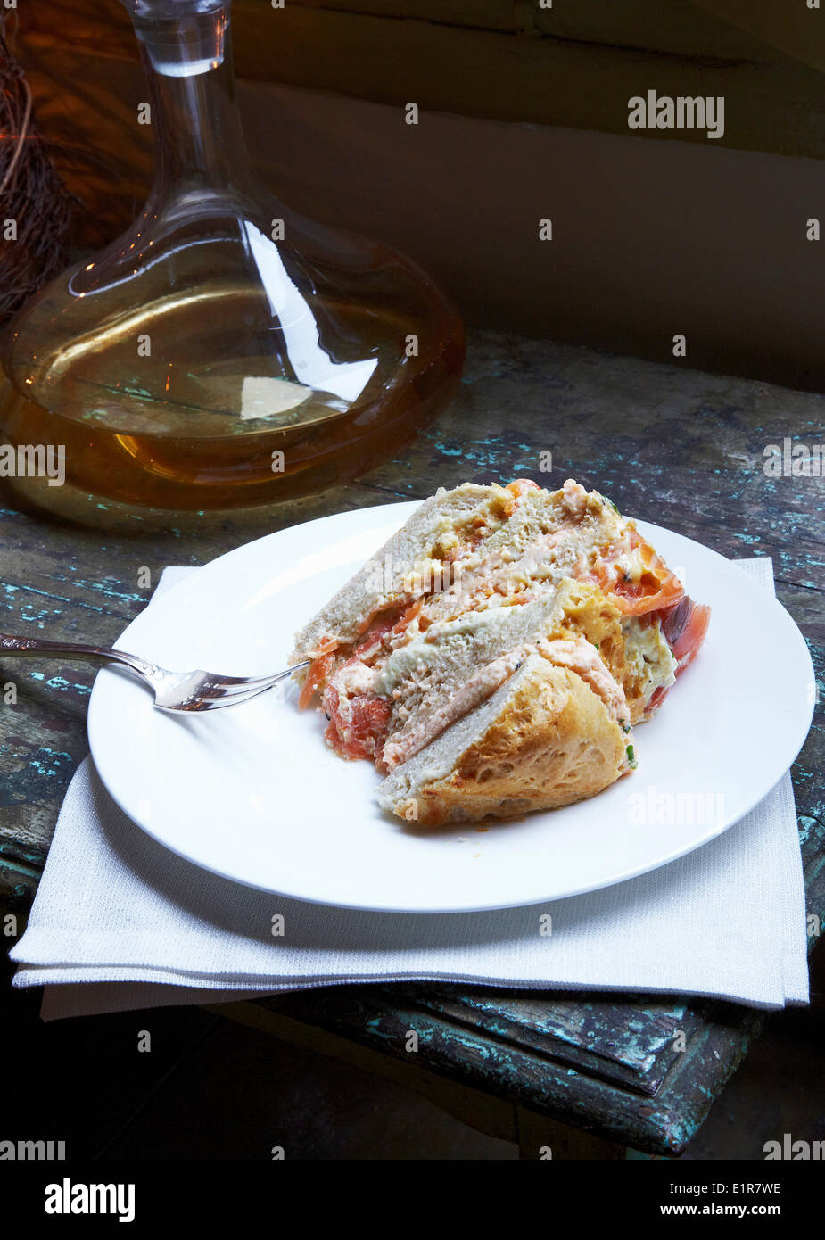 Fancy salmon sandwiches Stock Photo - Alamy
