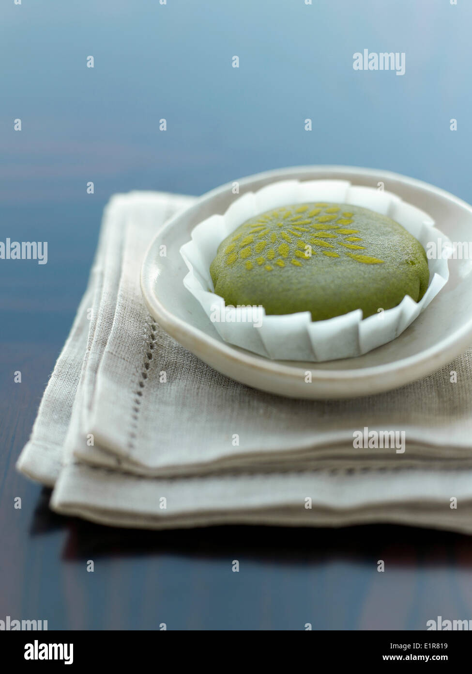 Matcha green tea Japanese pastry Stock Photo - Alamy