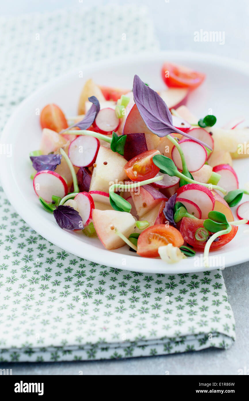 Peach salad hi-res stock photography and images - Alamy