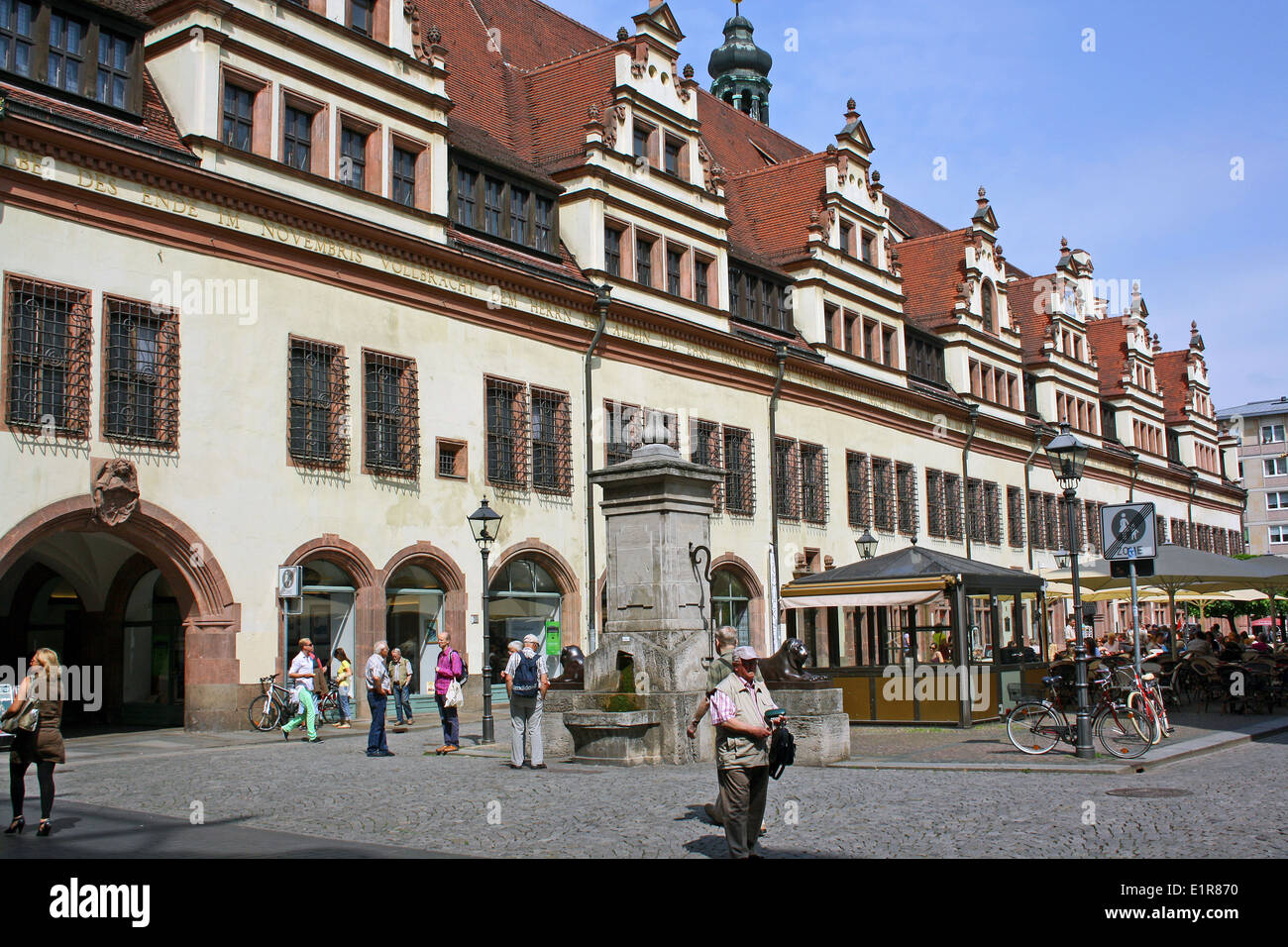 Altes Rathaus, Old Town Hall, Leipzig, marketplace Stock Photo - Alamy