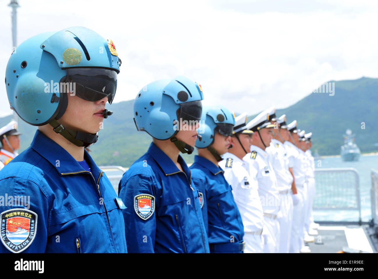 Sanya, China's Hainan Province. 9th June, 2014. Pilots of shipboard ...