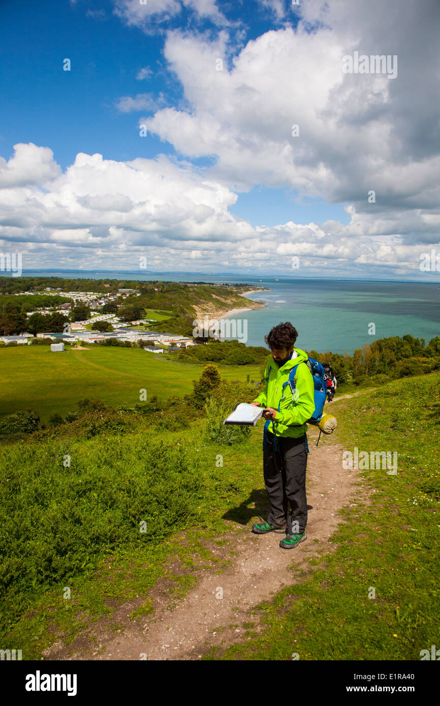 Walker, Rambler, Walking, Whitecliff Bay, Bembridge, Culver Down, Isle ...