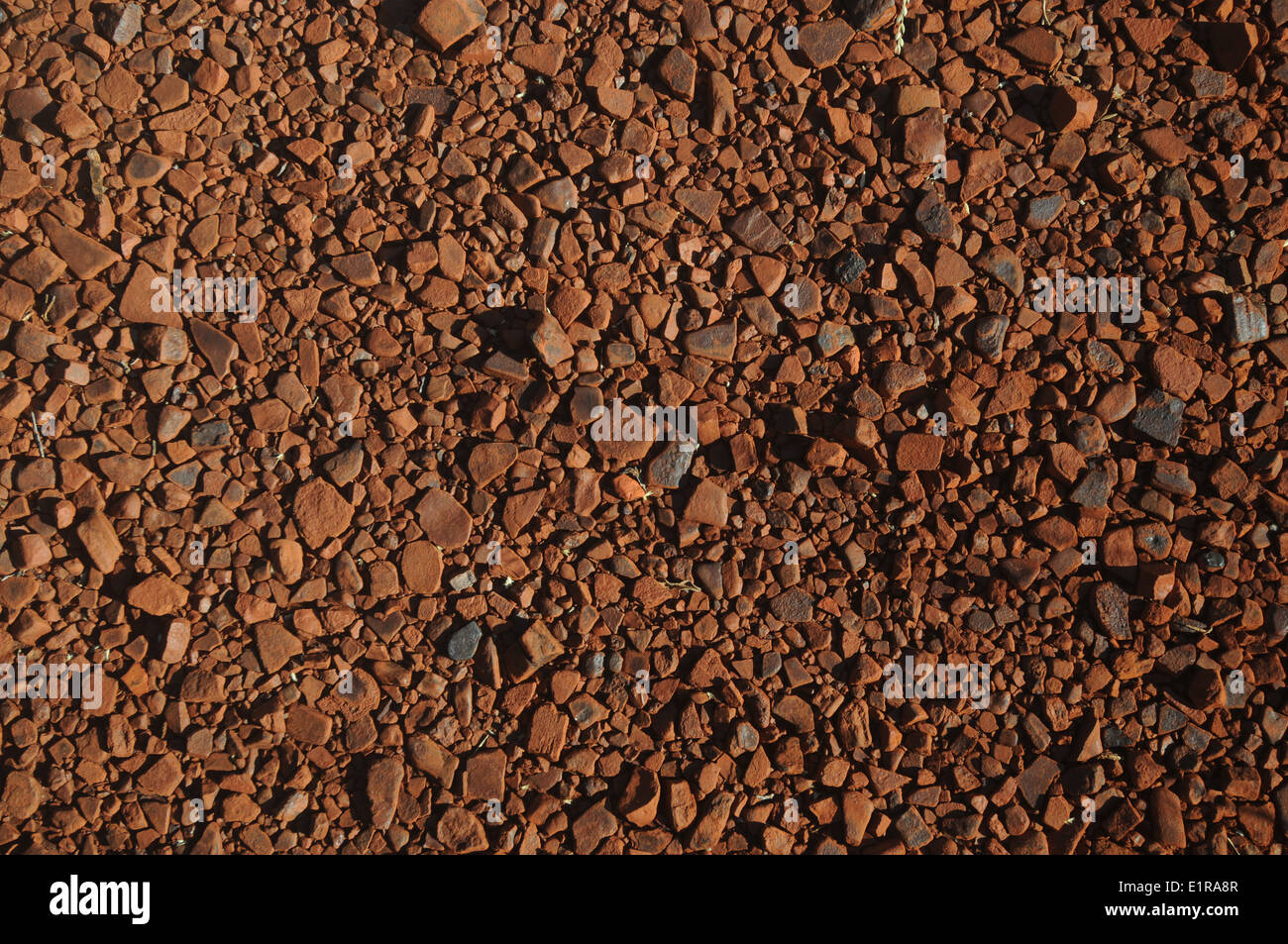 Packed red pebbles - soils of the Pilbara region, Western Australia ...