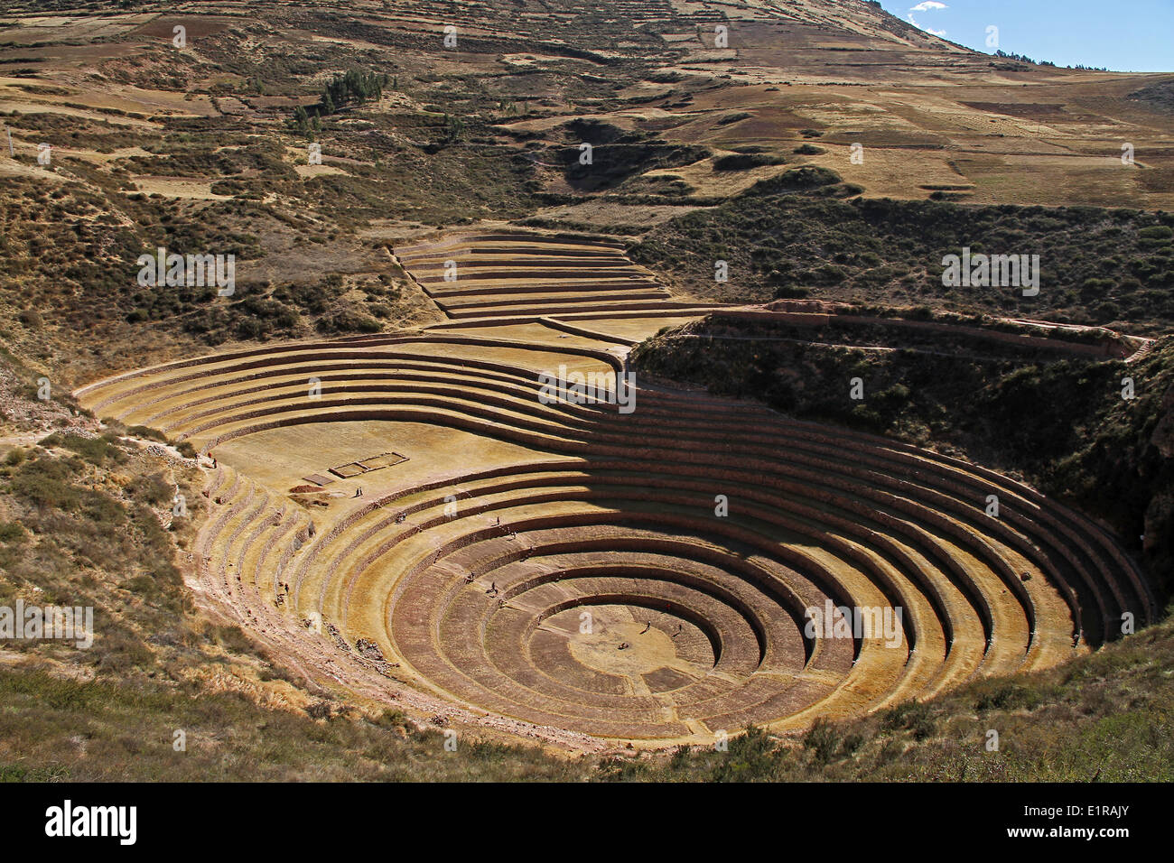 overview terraces of Moray Stock Photo - Alamy