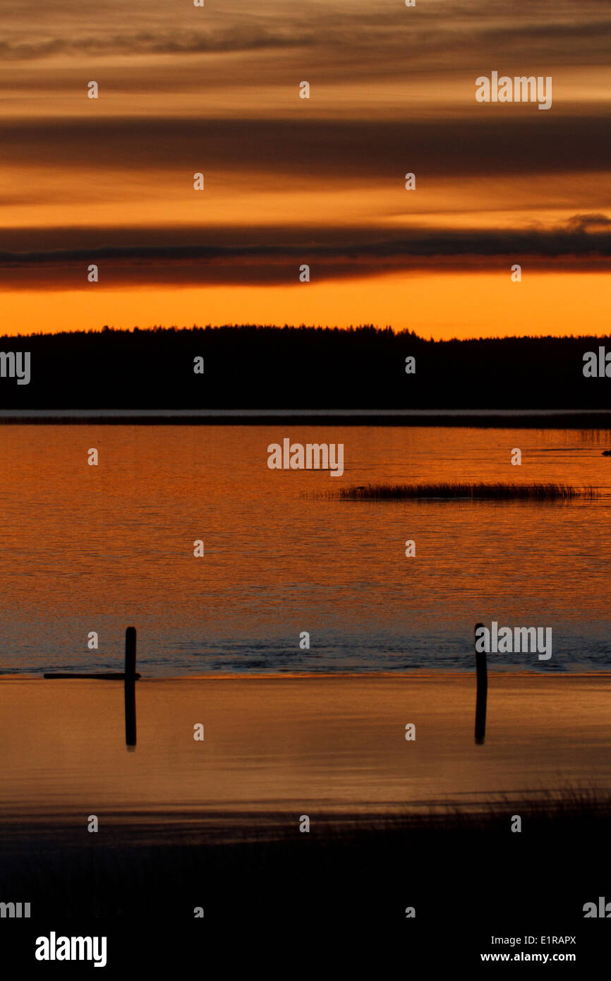 evening colours at the lake Stock Photo - Alamy