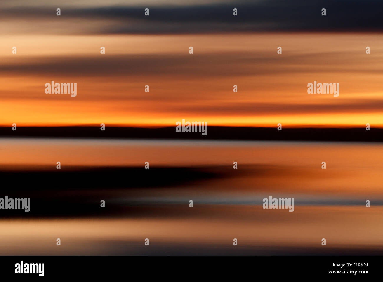 evening colours at the lake Stock Photo - Alamy