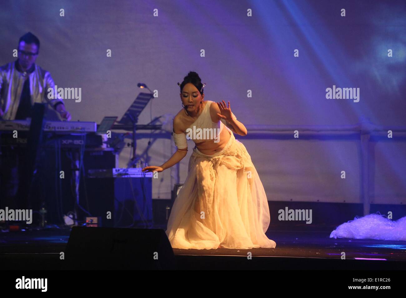 Taipei. 8th June, 2014. Singer Sa Dingding holds concert Wonderland in ...