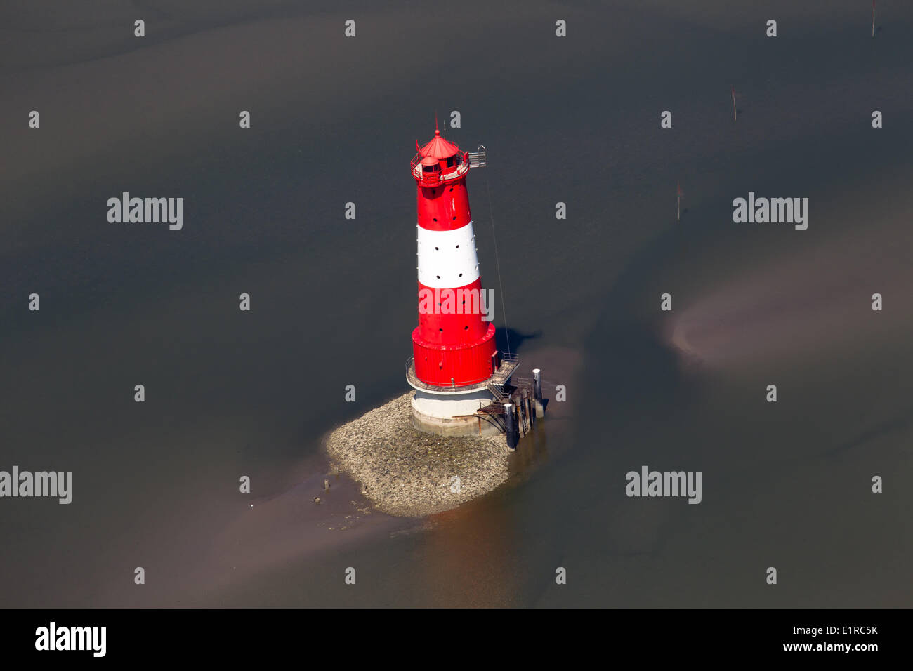 Aerial picture of the light house of Arngast, Germany Stock Photo - Alamy