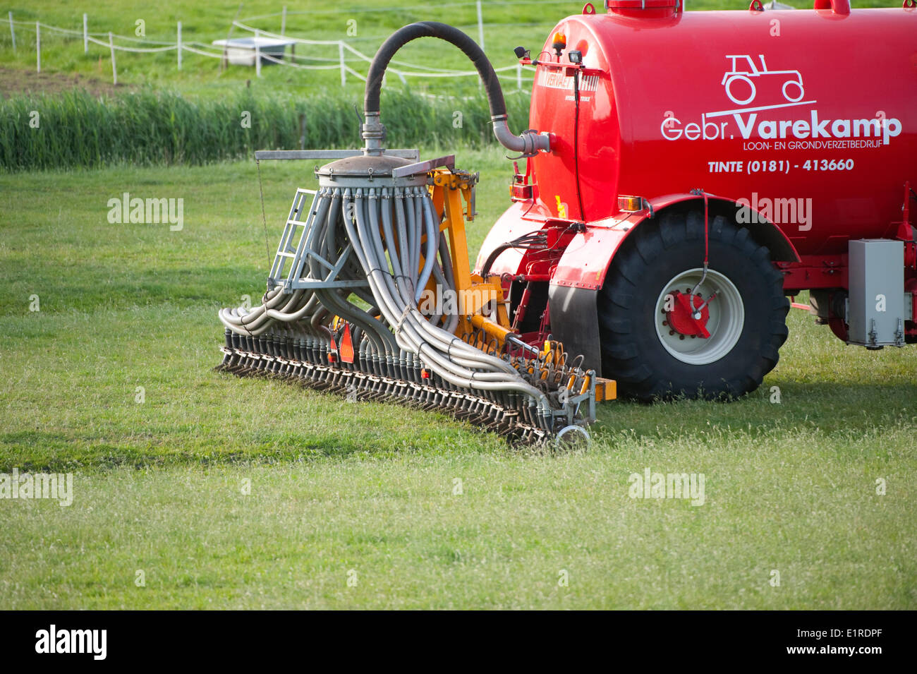 manure injection on a grassland Stock Photo - Alamy
