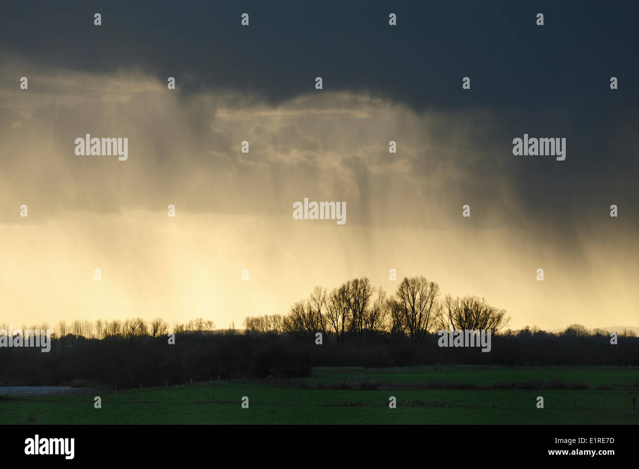Rain cloud above the river forelands Stock Photo - Alamy