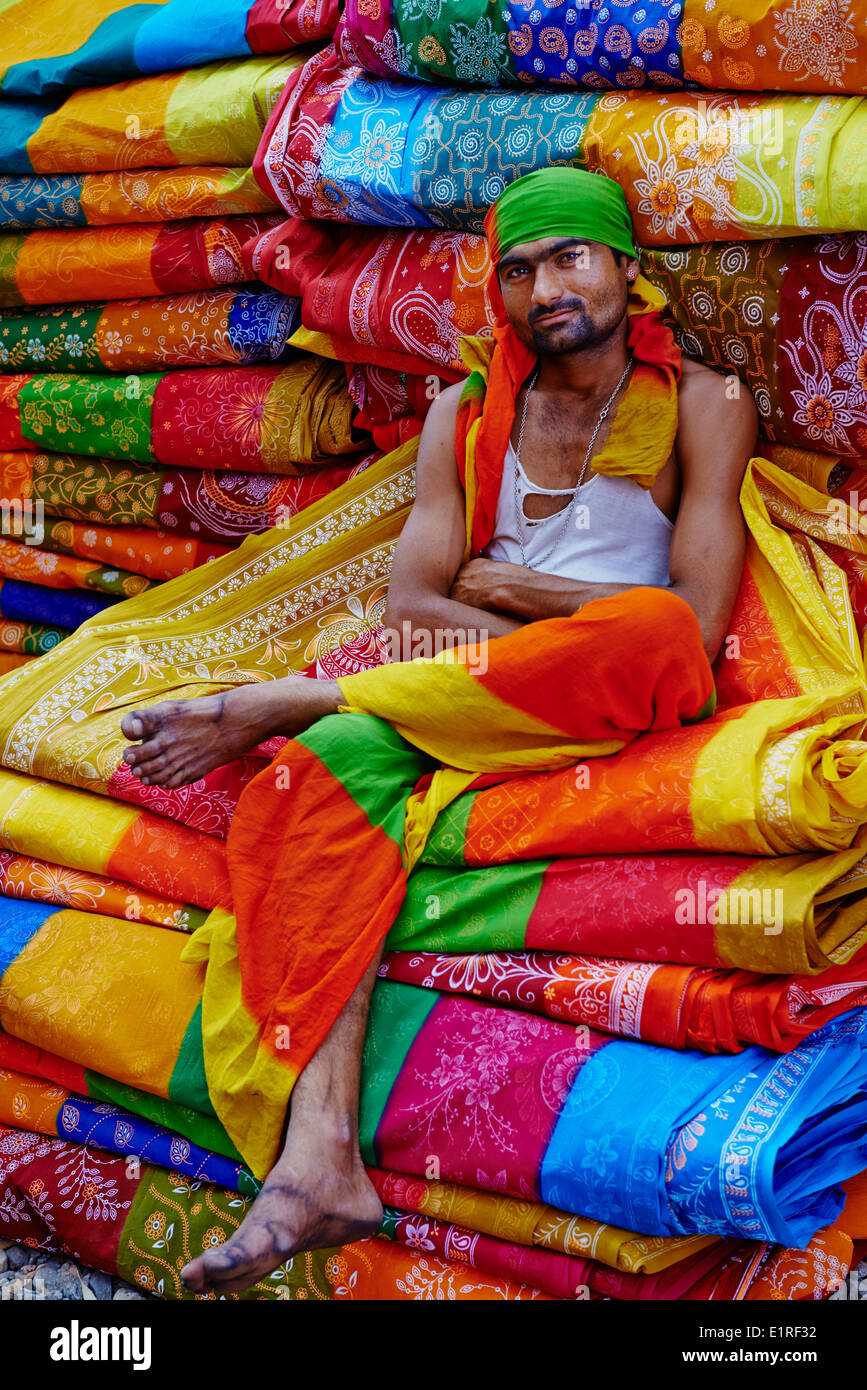 India, Rajasthan, sari garment factory Stock Photo - Alamy