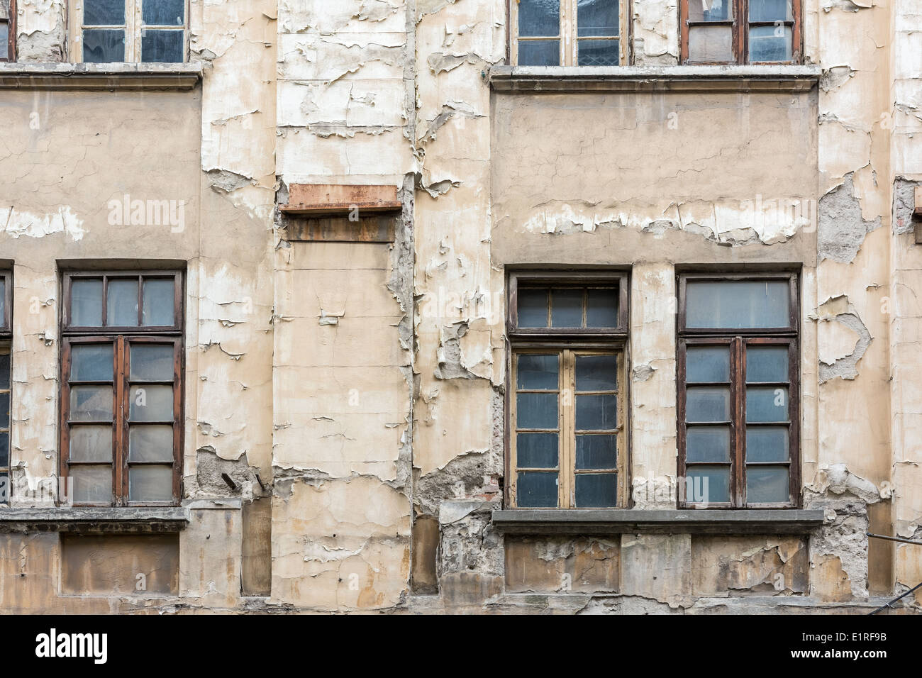 Abandoned Building Facade Close Up Details Stock Photo - Alamy