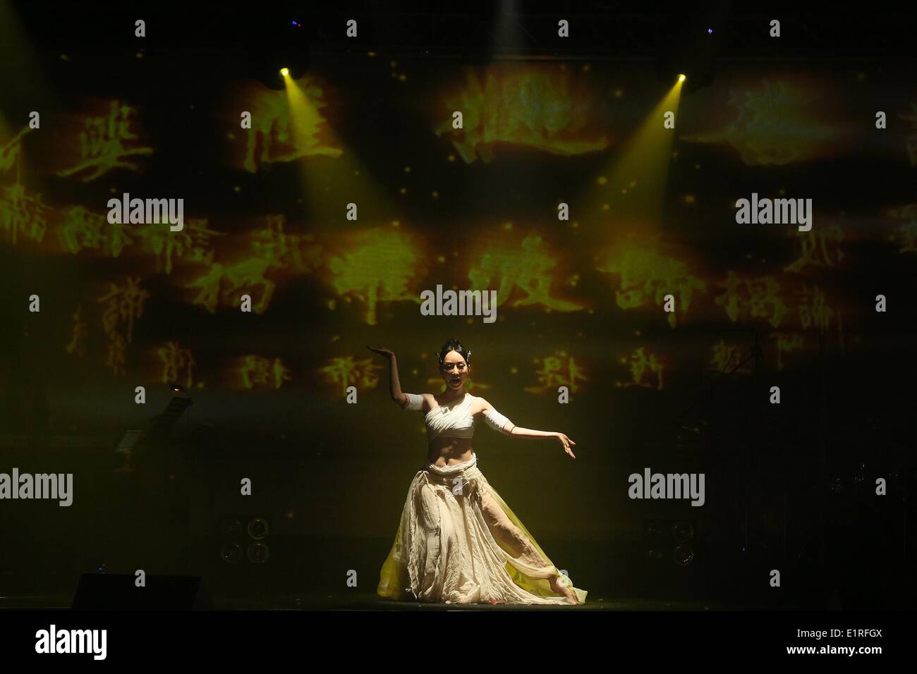 Taipei, China. 8th June, 2014. Singer Sa Dingding holds concert ...