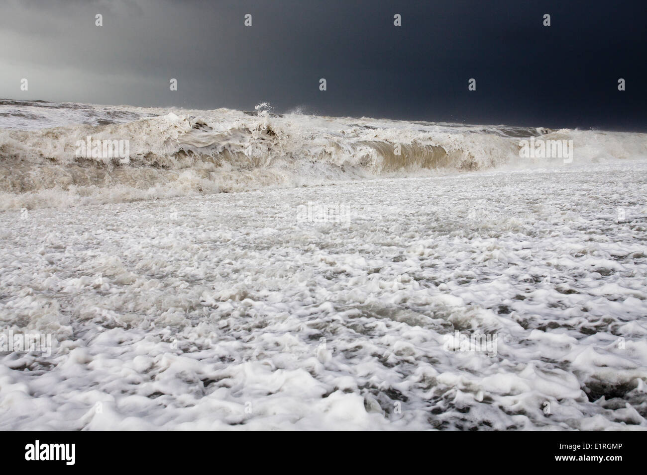 high waves during a storm Stock Photo - Alamy