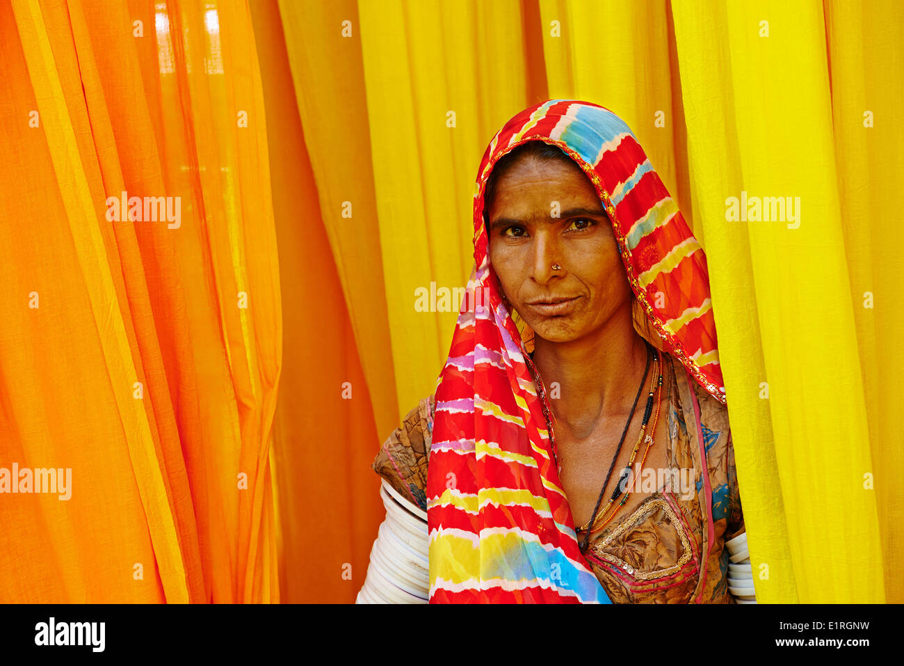 India, Rajasthan, sari garment factory Stock Photo - Alamy