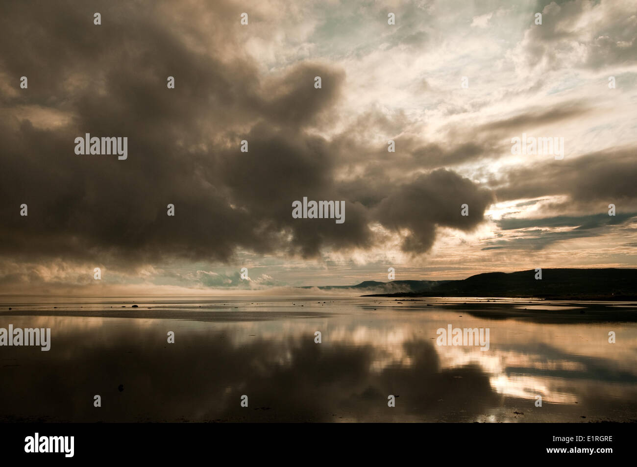 Spectacular storm clouds above the Varanger fjord in Norwegian lapland ...
