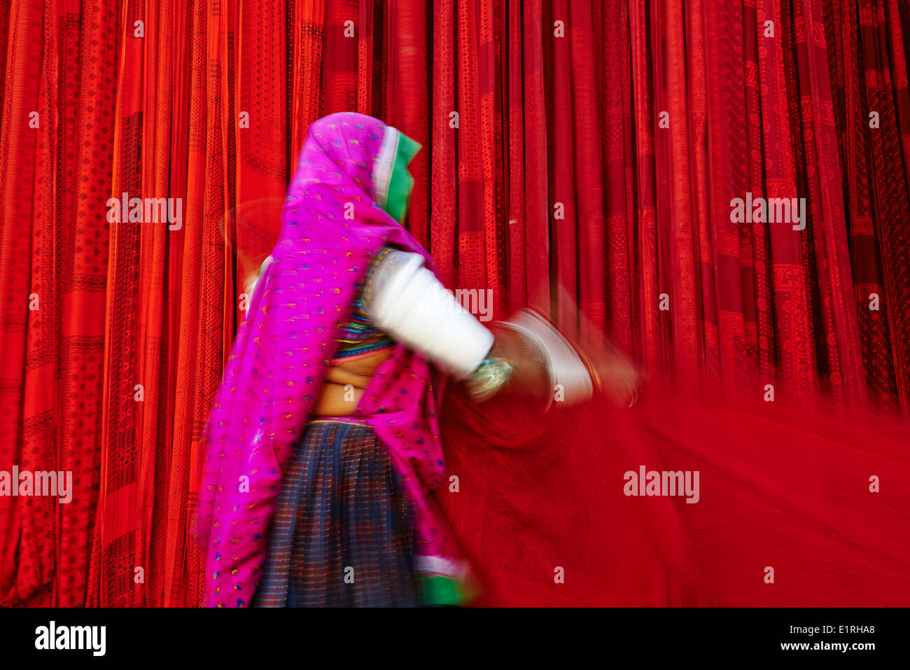 India, Rajasthan, sari garment factory Stock Photo - Alamy