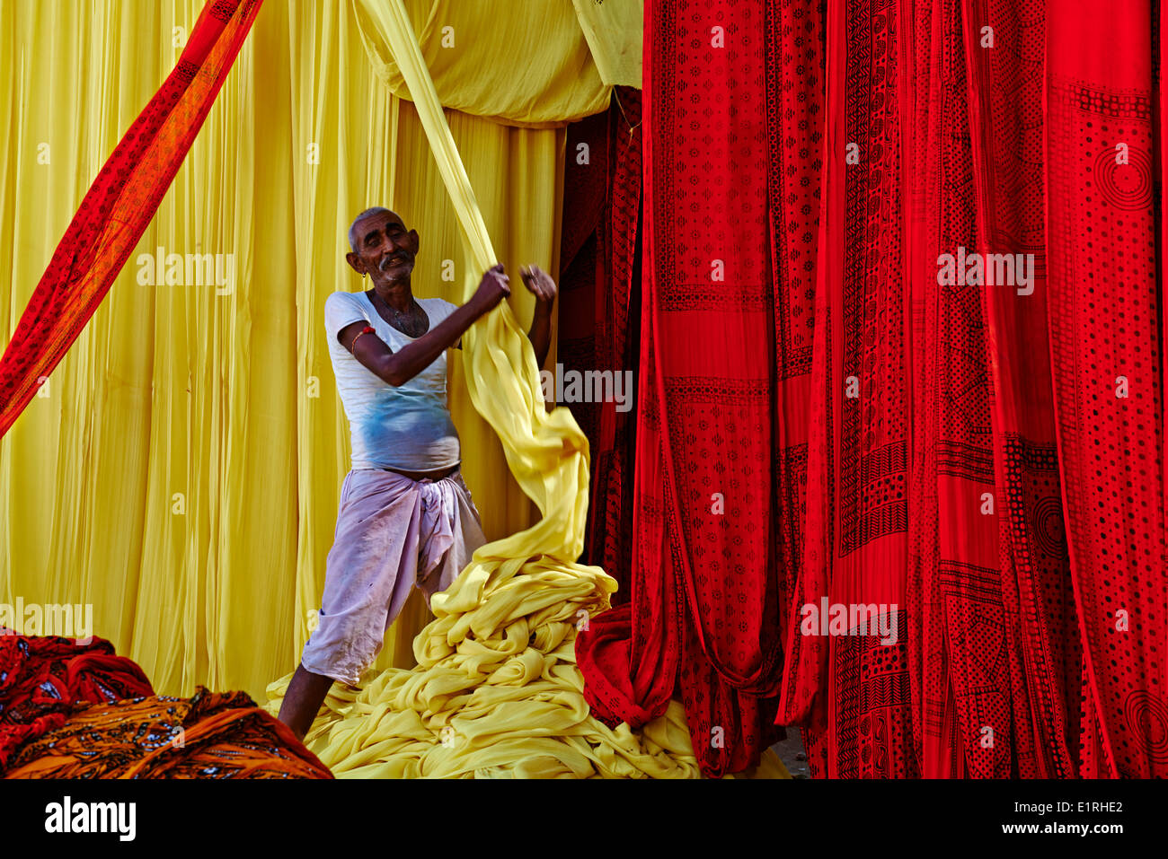 India, Rajasthan, sari garment factory Stock Photo - Alamy