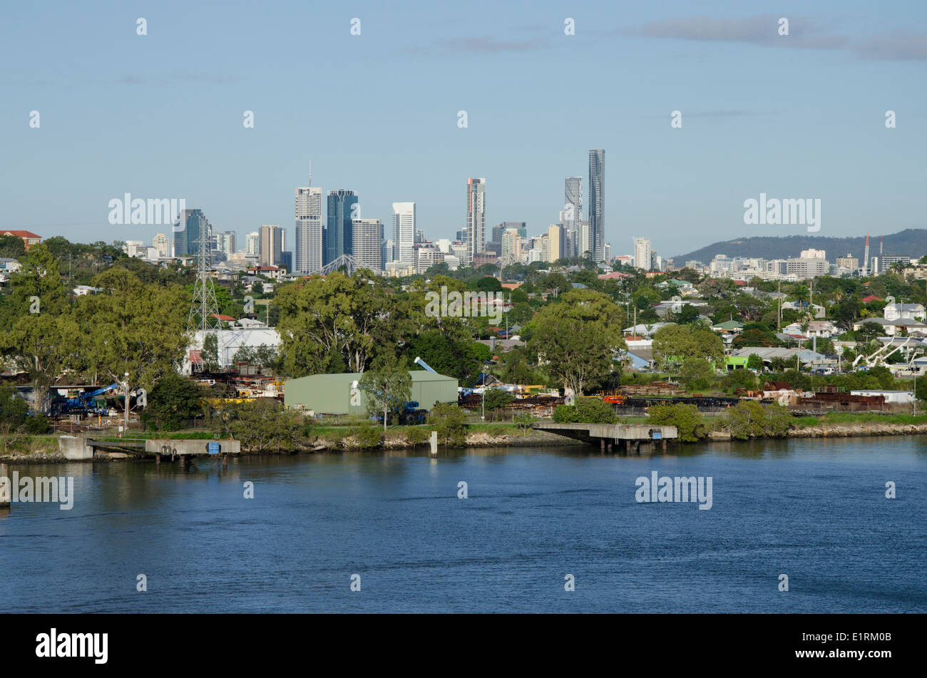 Australia, Queensland, capital city of Brisbane. Brisbane River view of ...
