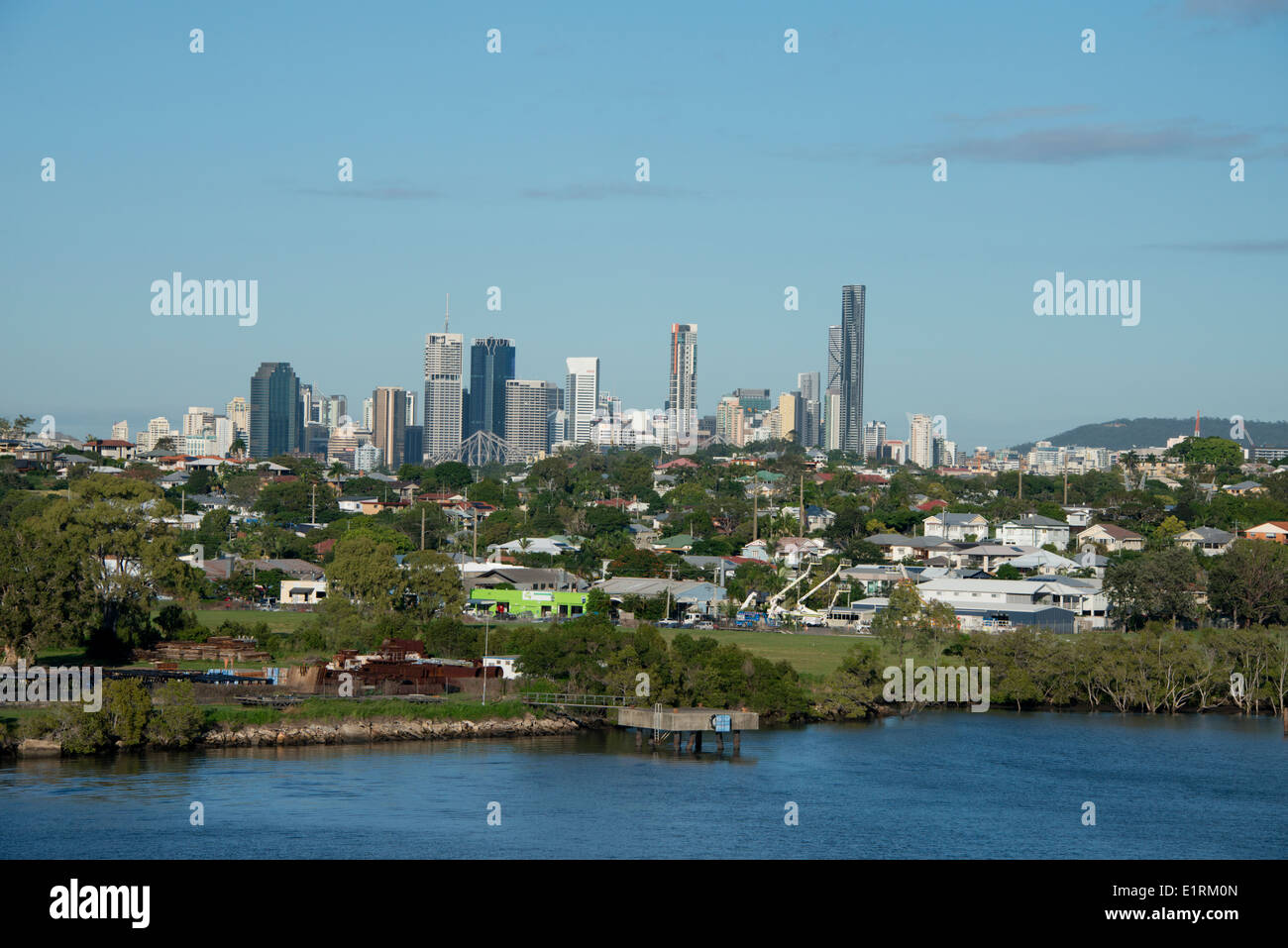 Australia, Queensland, capital city of Brisbane. Brisbane River view of ...