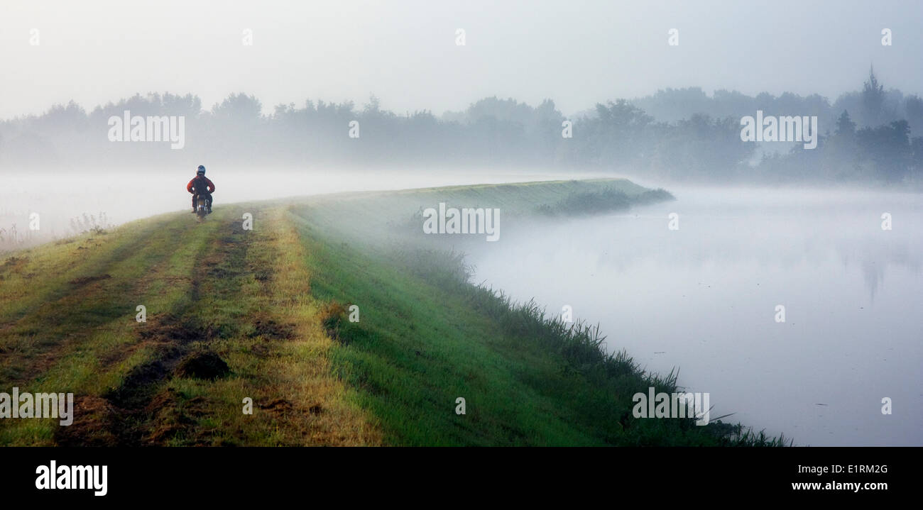 Biker on dyke hi-res stock photography and images - Alamy