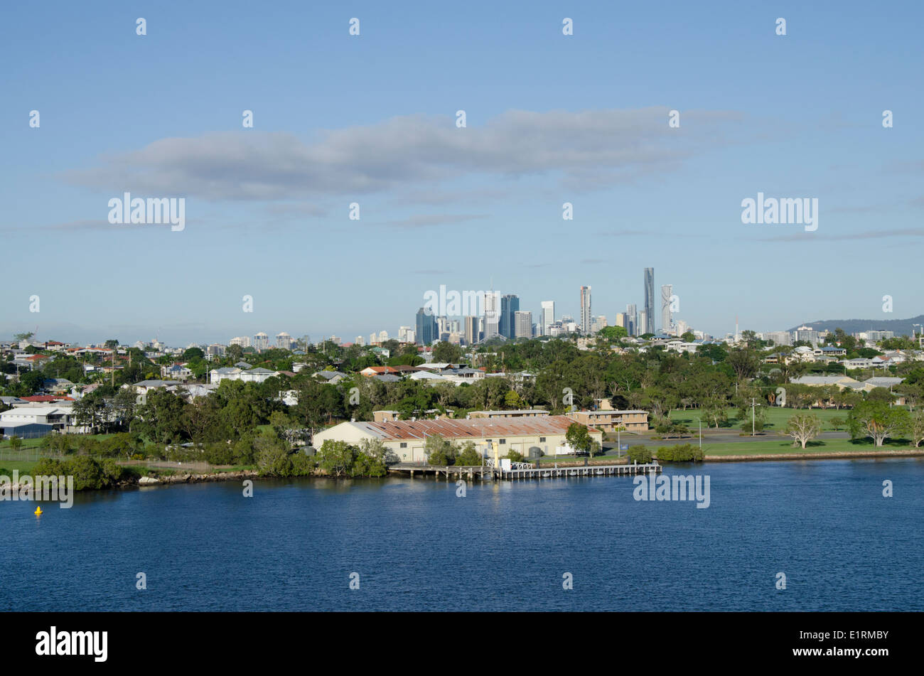 Australia, Queensland, capital city of Brisbane. Brisbane River view of ...