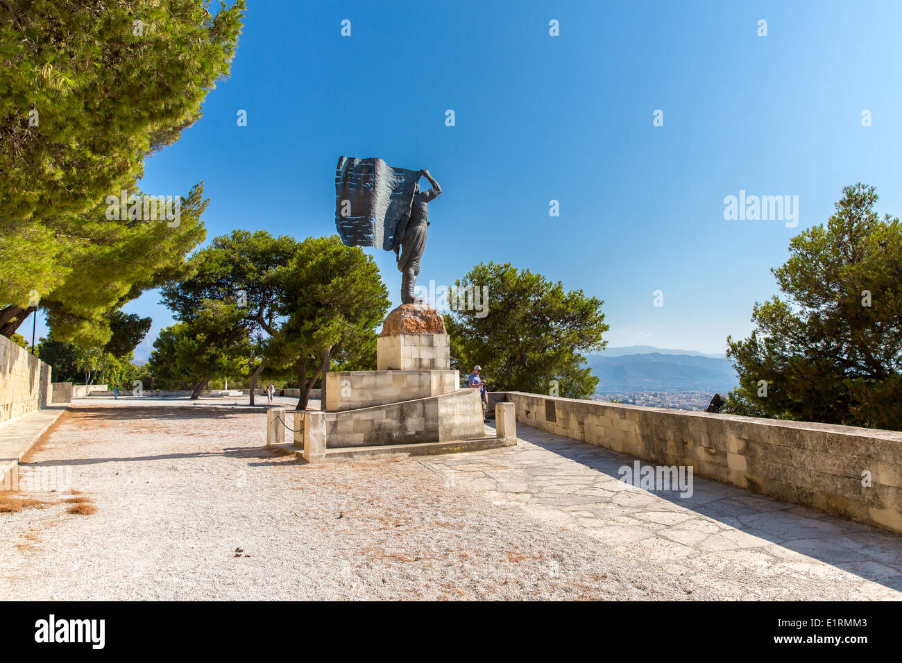 Monuments and sculptures Greece, Chania, Crete.Traditional pictorial ...