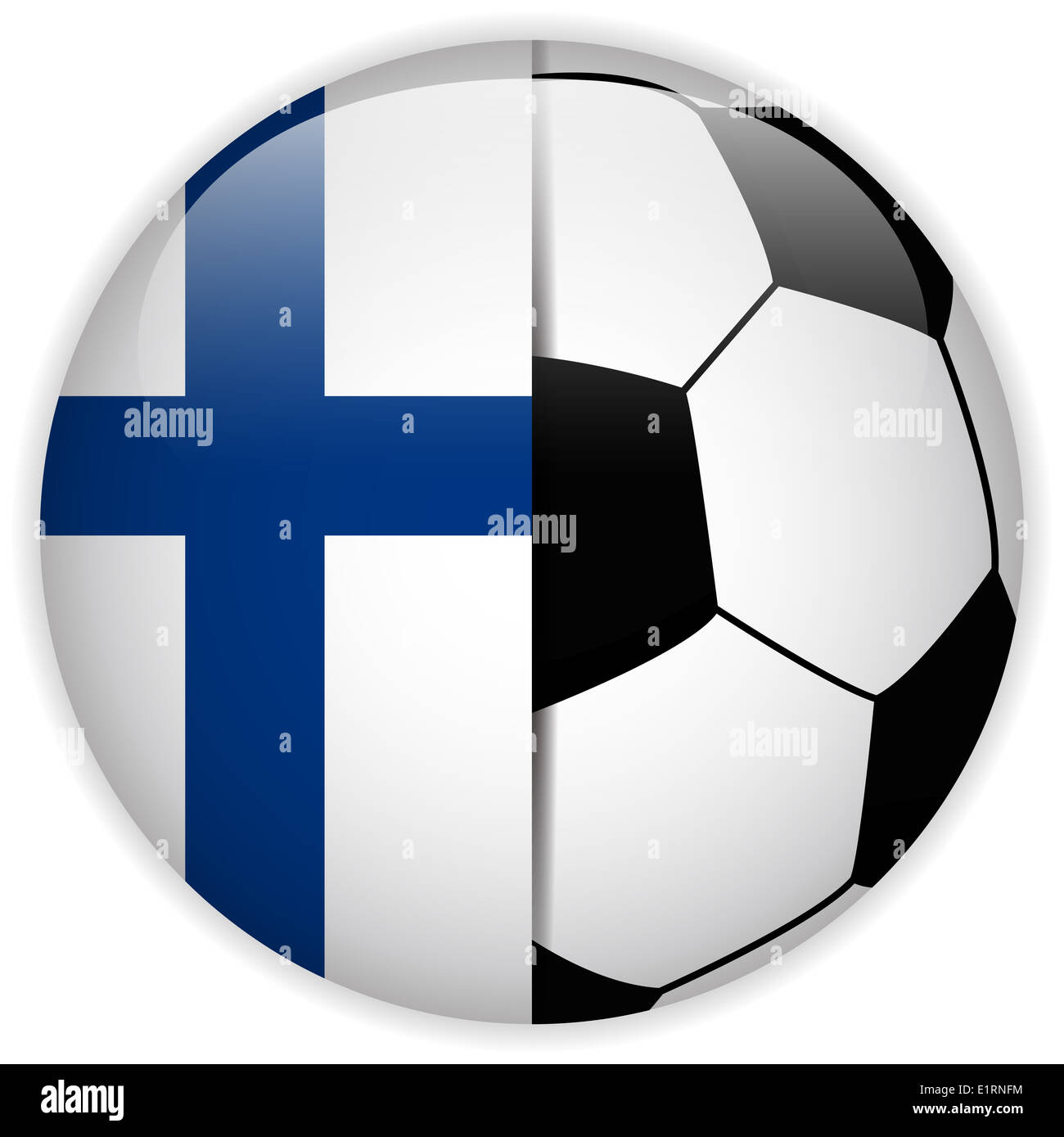 Vector - Finland Flag with Soccer Ball Background Stock Photo - Alamy
