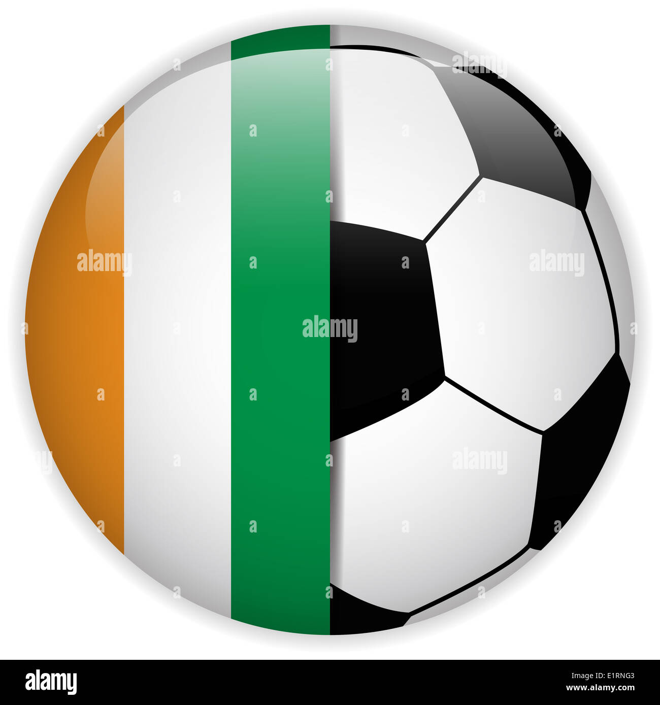 Vector - Ireland Flag with Soccer Ball Background Stock Photo - Alamy