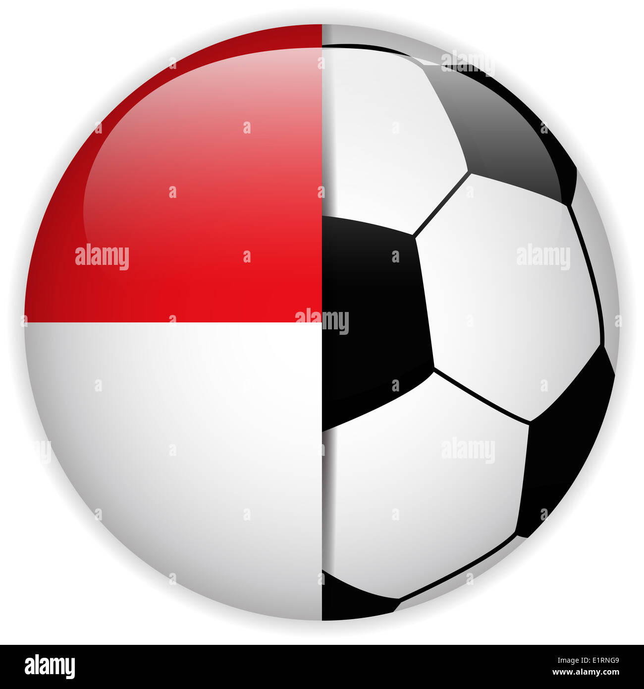 Vector - Monaco Flag with Soccer Ball Background Stock Photo - Alamy