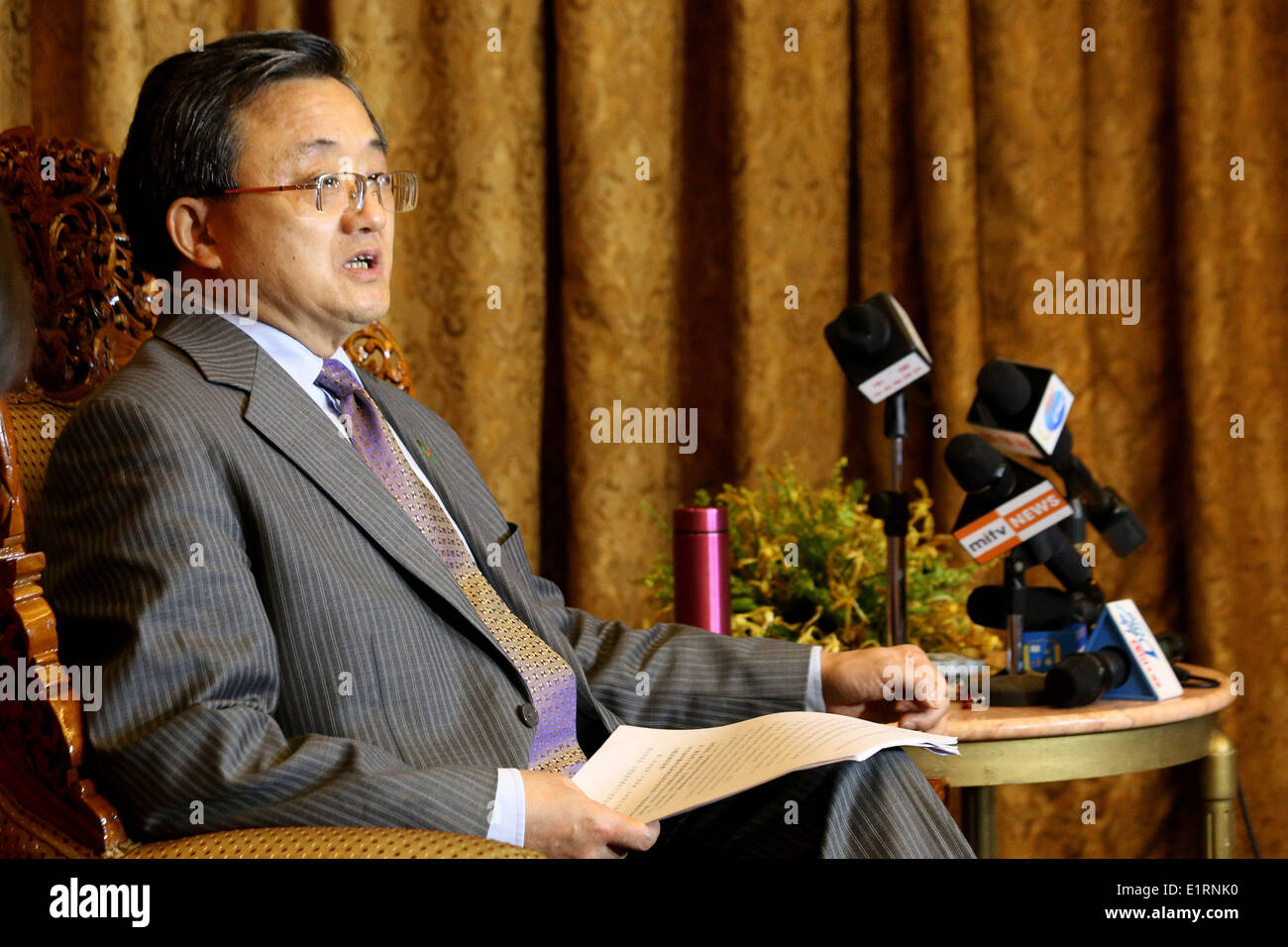 Myanmar, China. 9th June, 2014. Chinese Vice Foreign Minister Liu ...