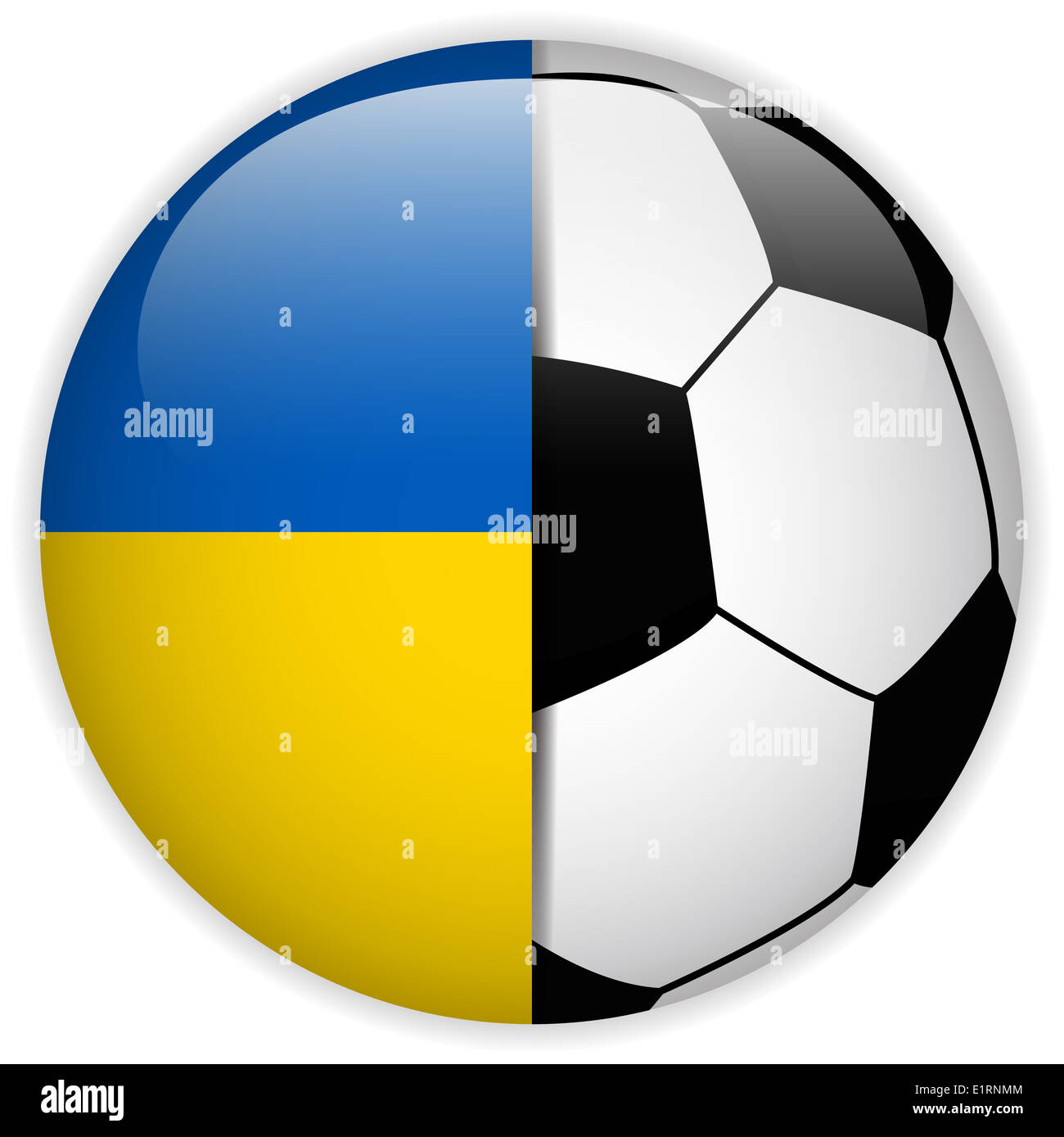 Vector - Ukraine Flag with Soccer Ball Background Stock Photo - Alamy