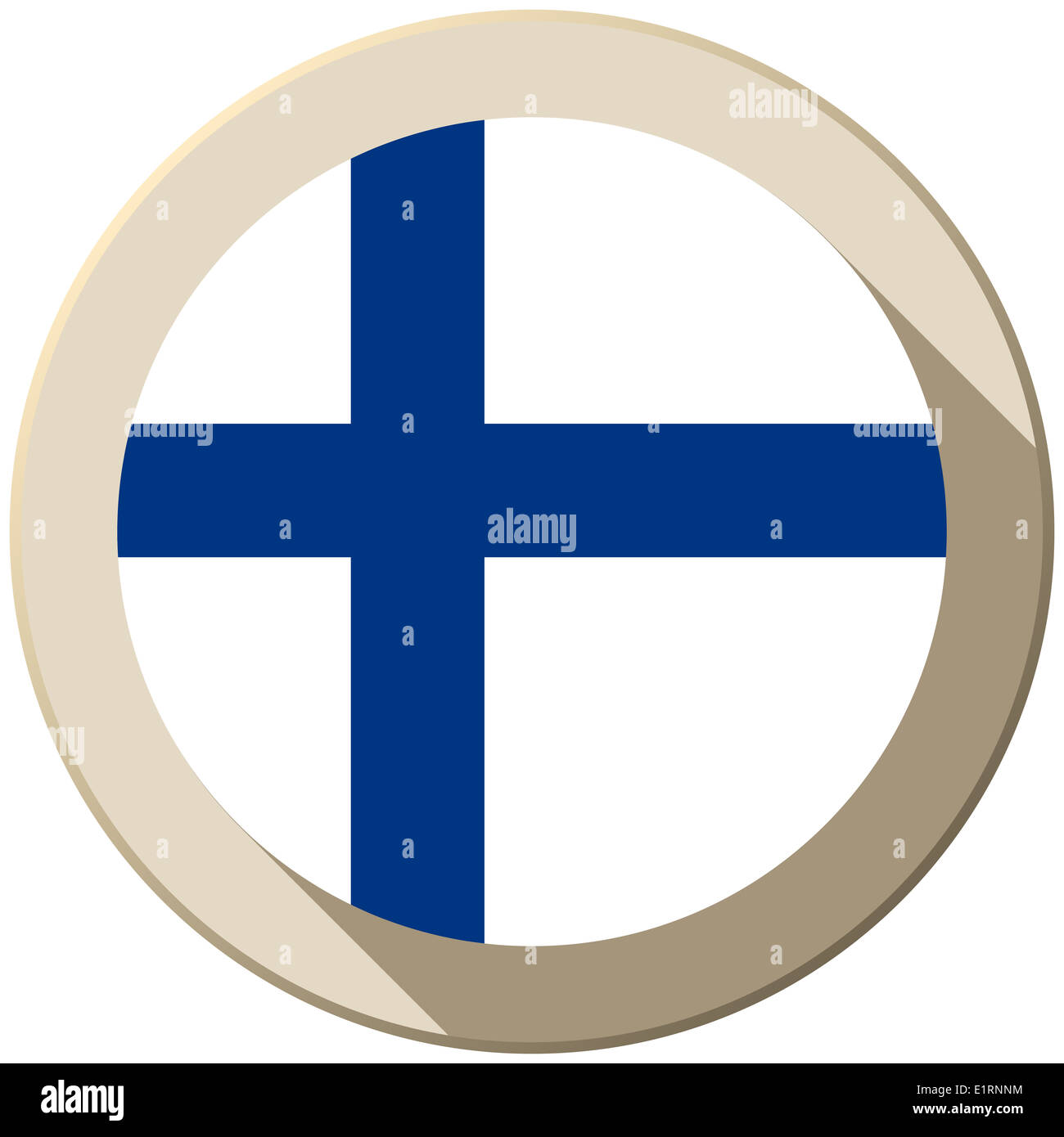 Vector - Finland Flag Button Icon Modern Stock Photo - Alamy