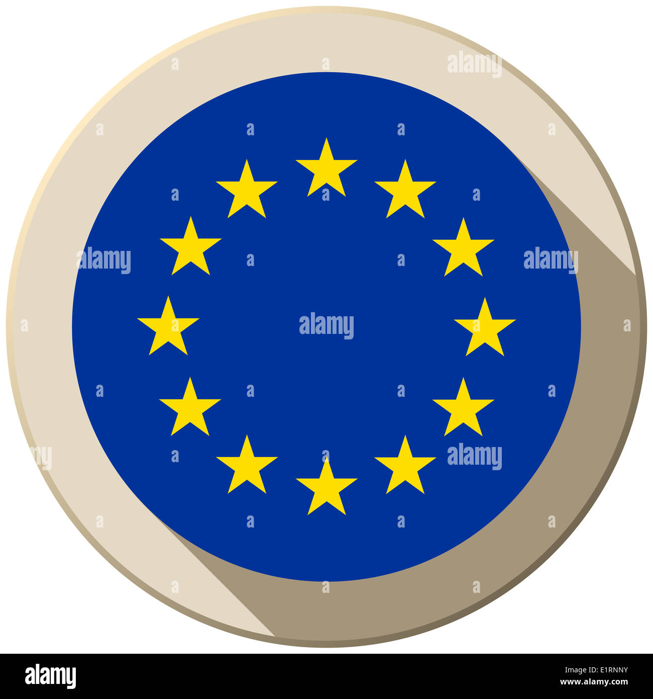 Vector - Europe Flag Button Icon Modern Stock Photo - Alamy