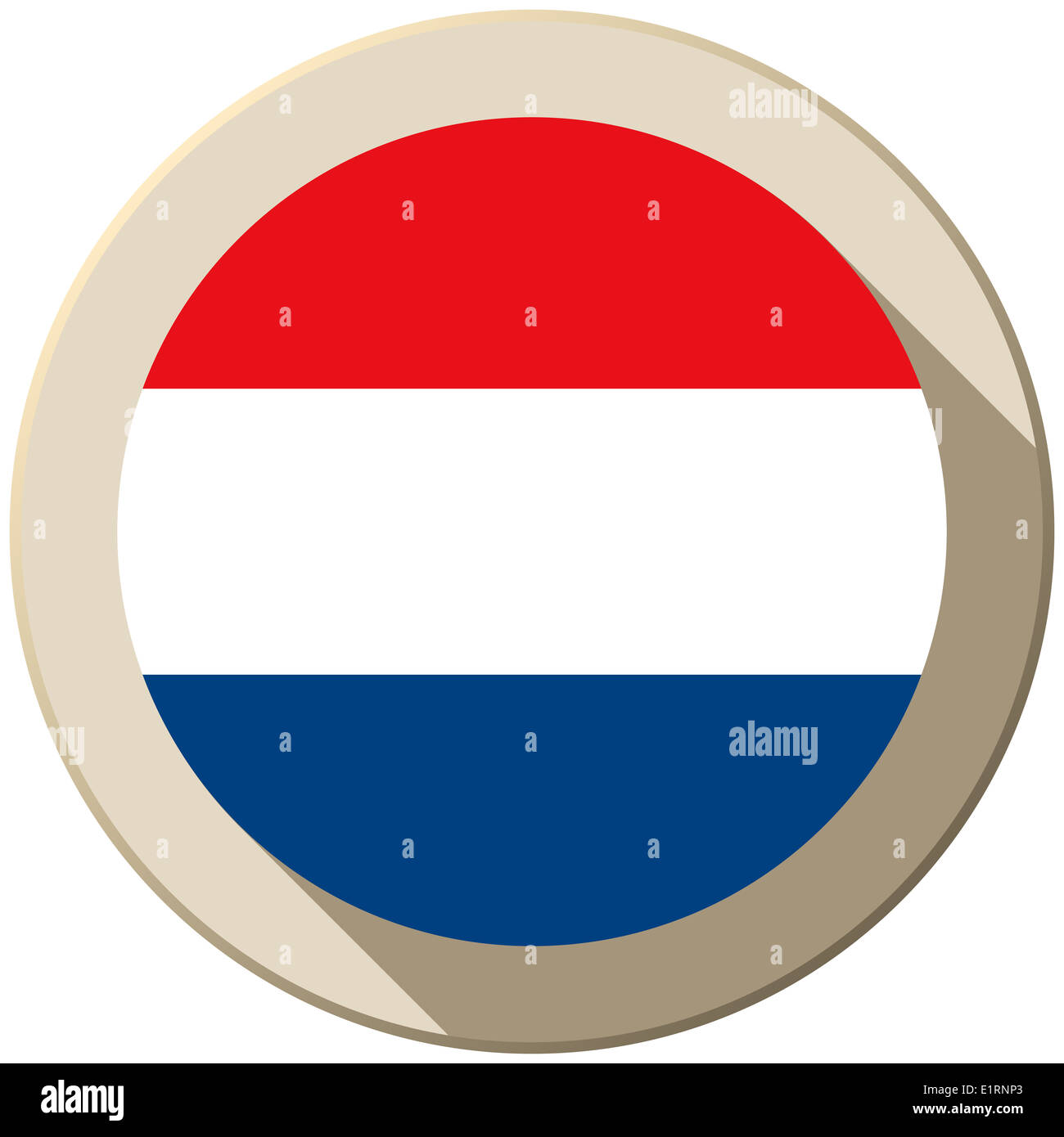 Vector - Netherlands Flag Button Icon Modern Stock Photo - Alamy