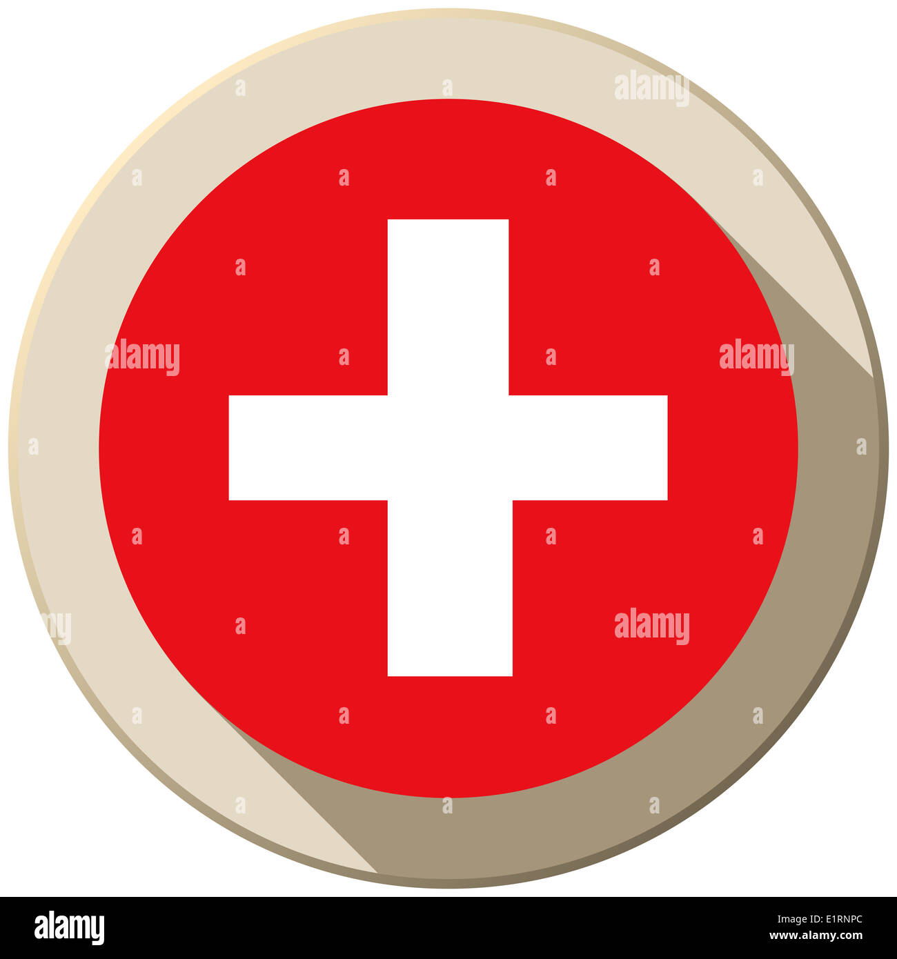 Vector - Switzerland Flag Button Icon Modern Stock Photo - Alamy