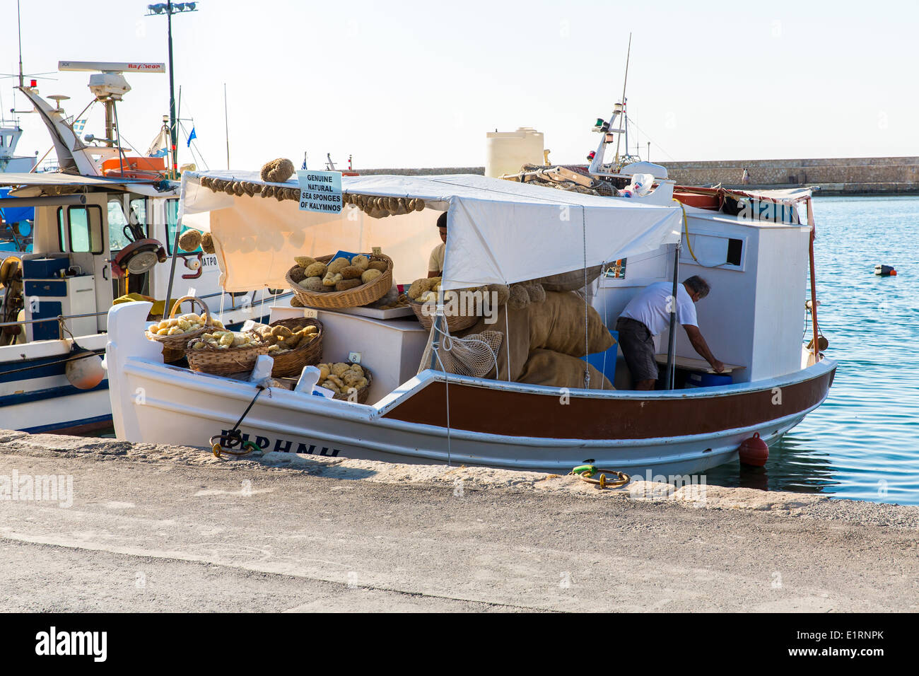 Sailboats at marina dock and bay in Chania/Crete/Greece Stock Photo - Alamy