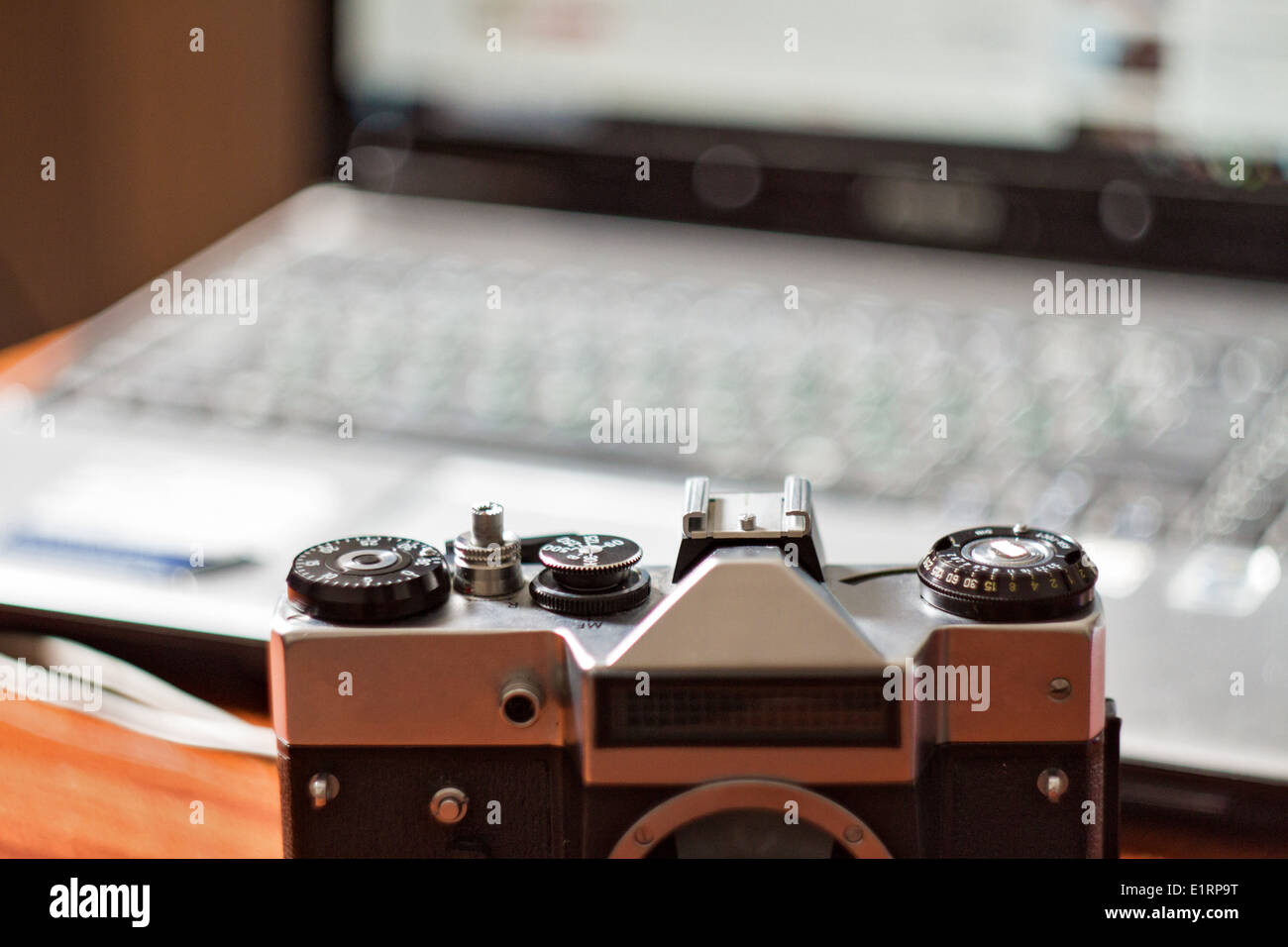 Closeup picture black laptop hi-res stock photography and images - Alamy