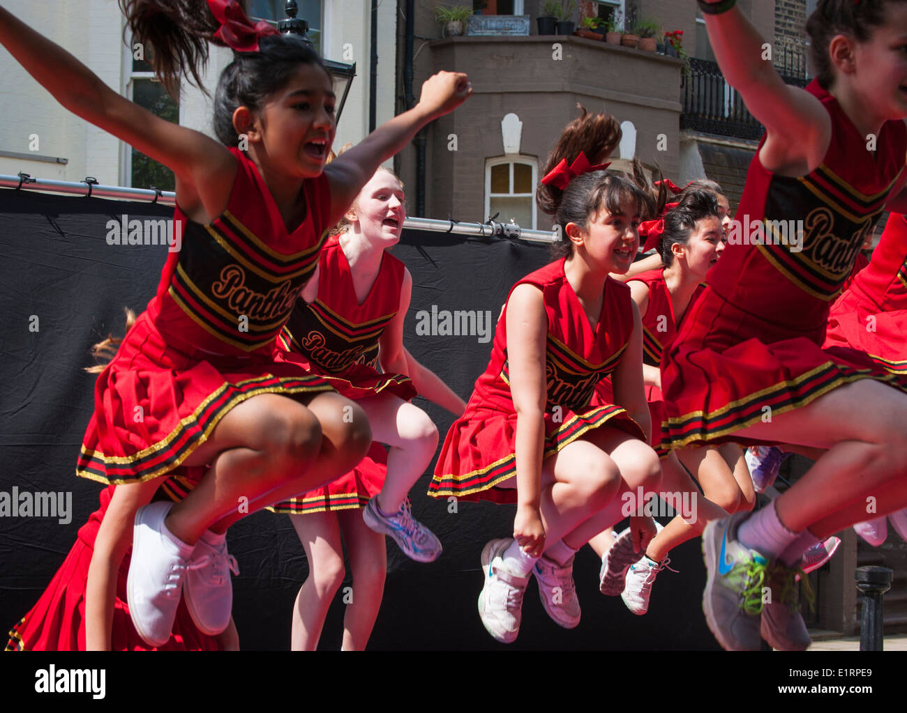 London cheerleader jump hi-res stock photography and images - Alamy