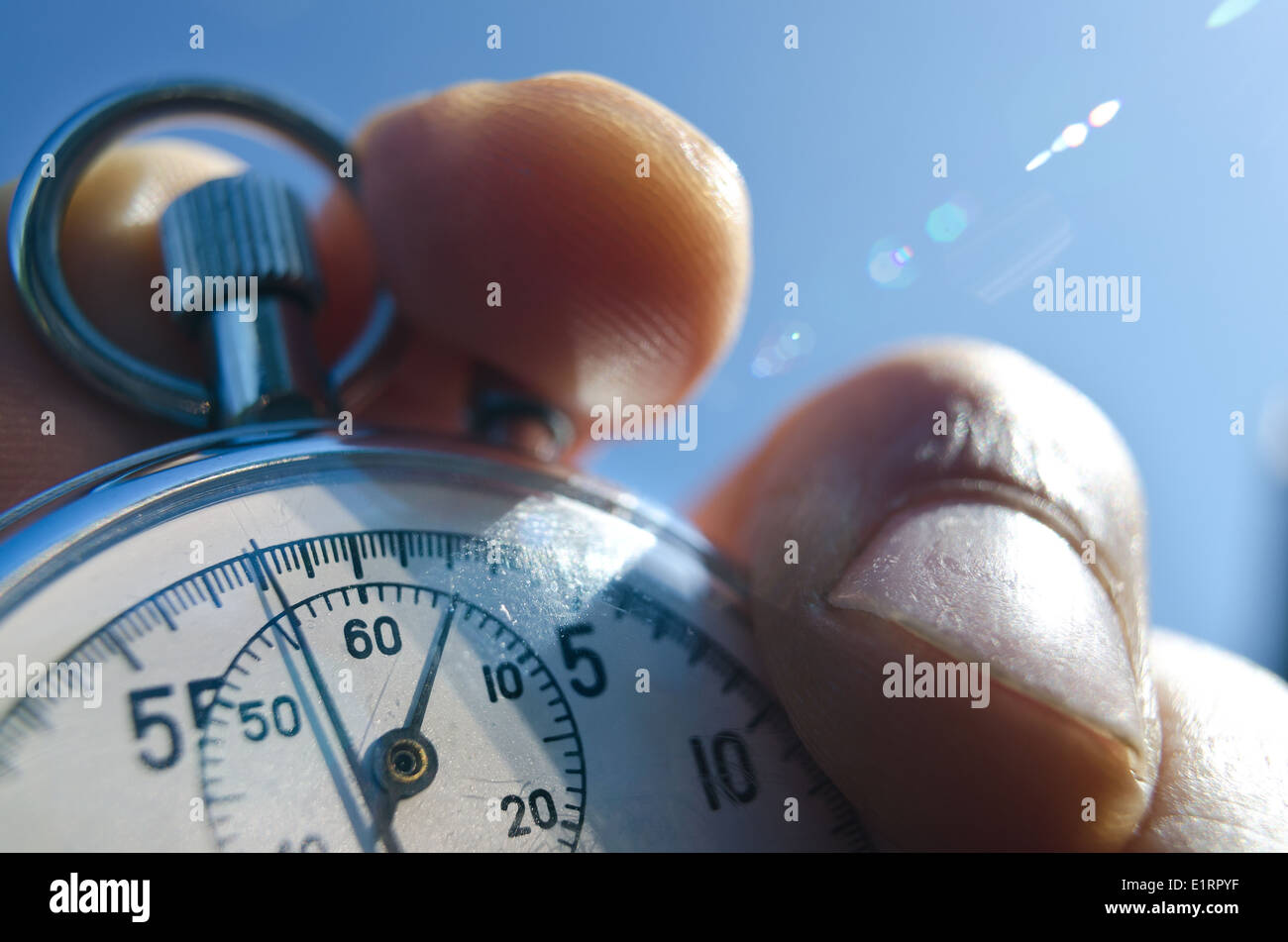 old silver chrome stopwatch with seconds and minute hands 5 second ...