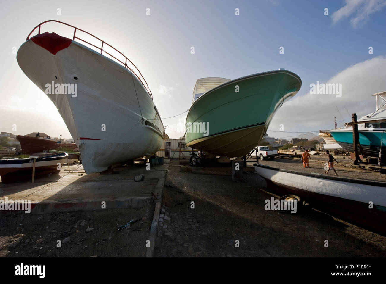 The shipyard in Mindelo, Cape Verde Islands Stock Photo - Alamy