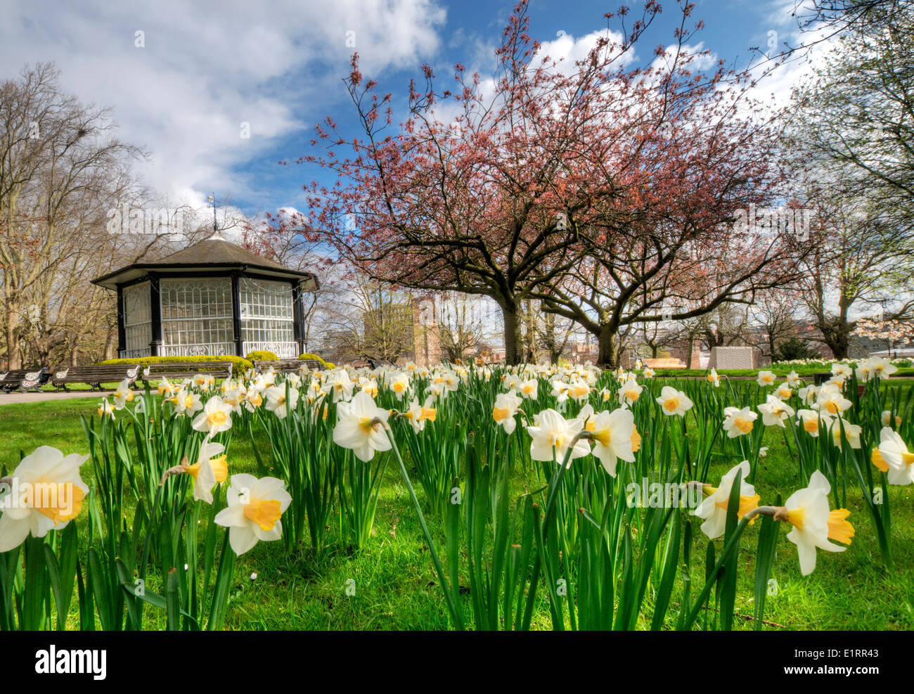 Spring at Nottingham Castle, Nottinghamshire England UK Stock Photo - Alamy
