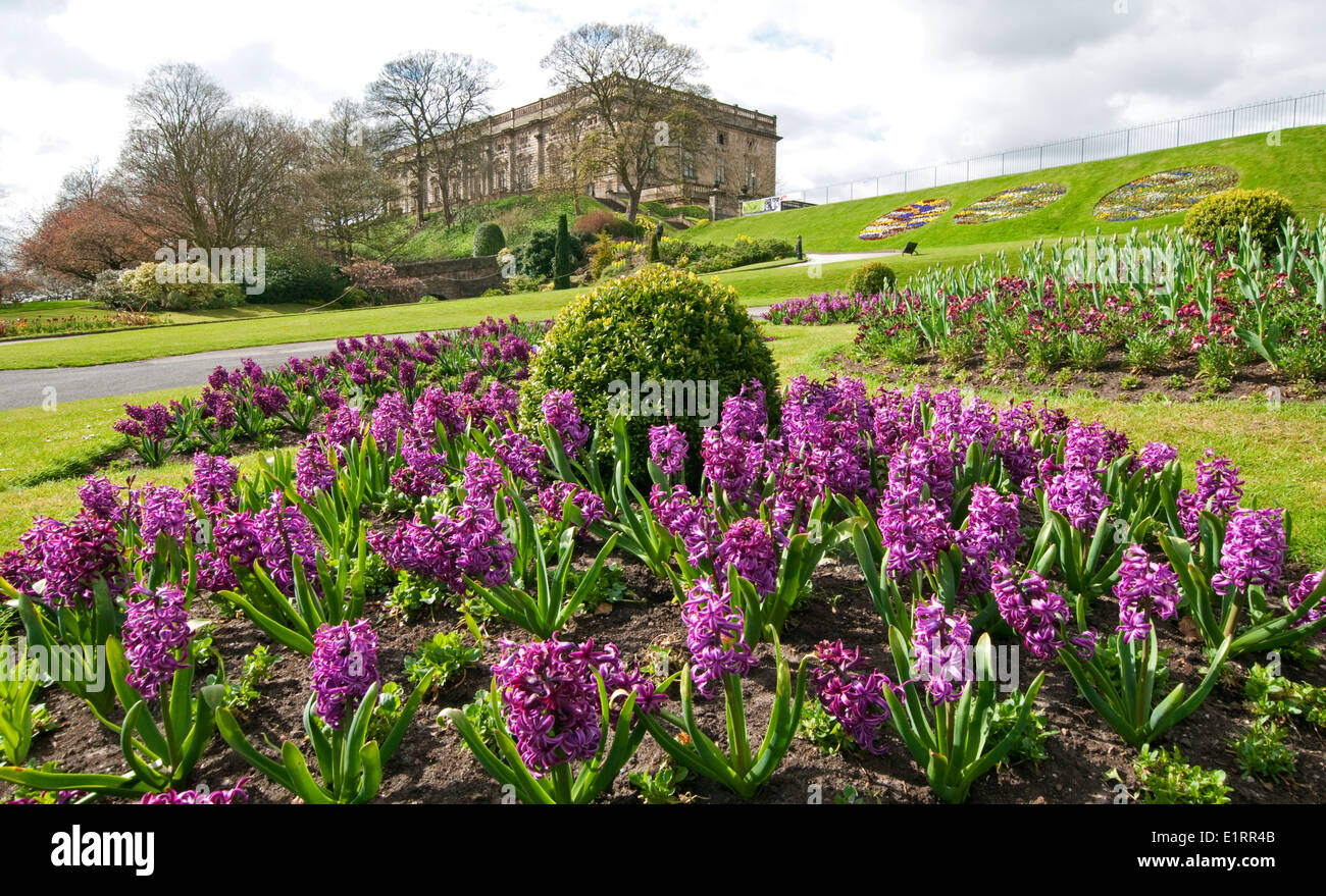 Spring at Nottingham Castle, Nottinghamshire England UK Stock Photo - Alamy