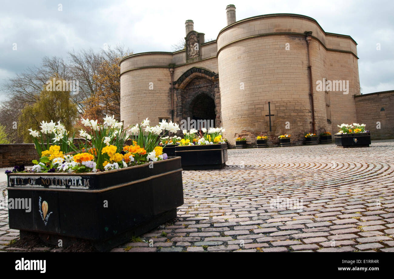 Spring at Nottingham Castle, Nottinghamshire England UK Stock Photo - Alamy